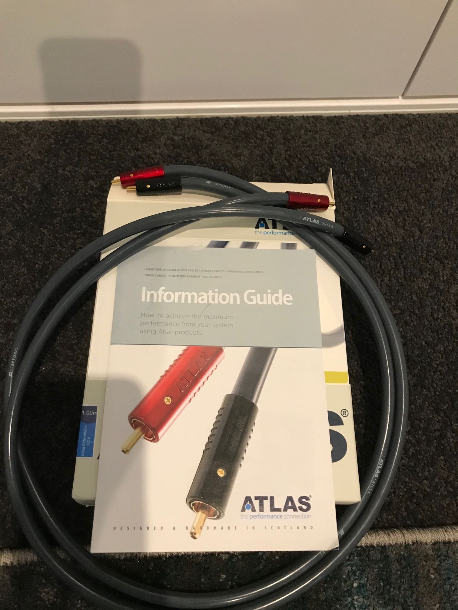 Atlas Ailsa Achromatic RCA Cables (RRP $800 1.0m pair) - Hi-Fi and ...