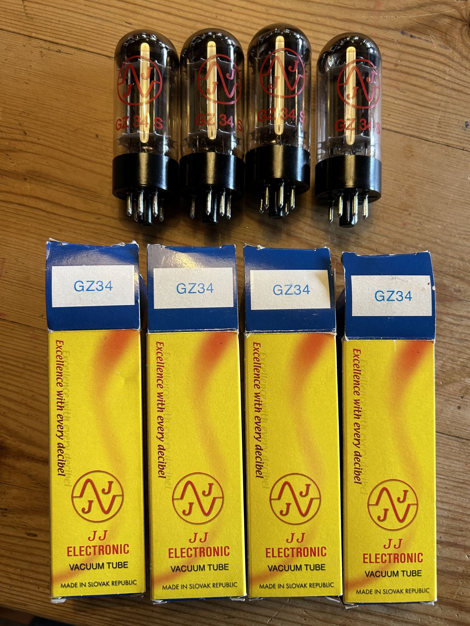 JJ Electronic GZ 34 rectifier tubes matched quad new |﻿ Hi-Fi and ...
