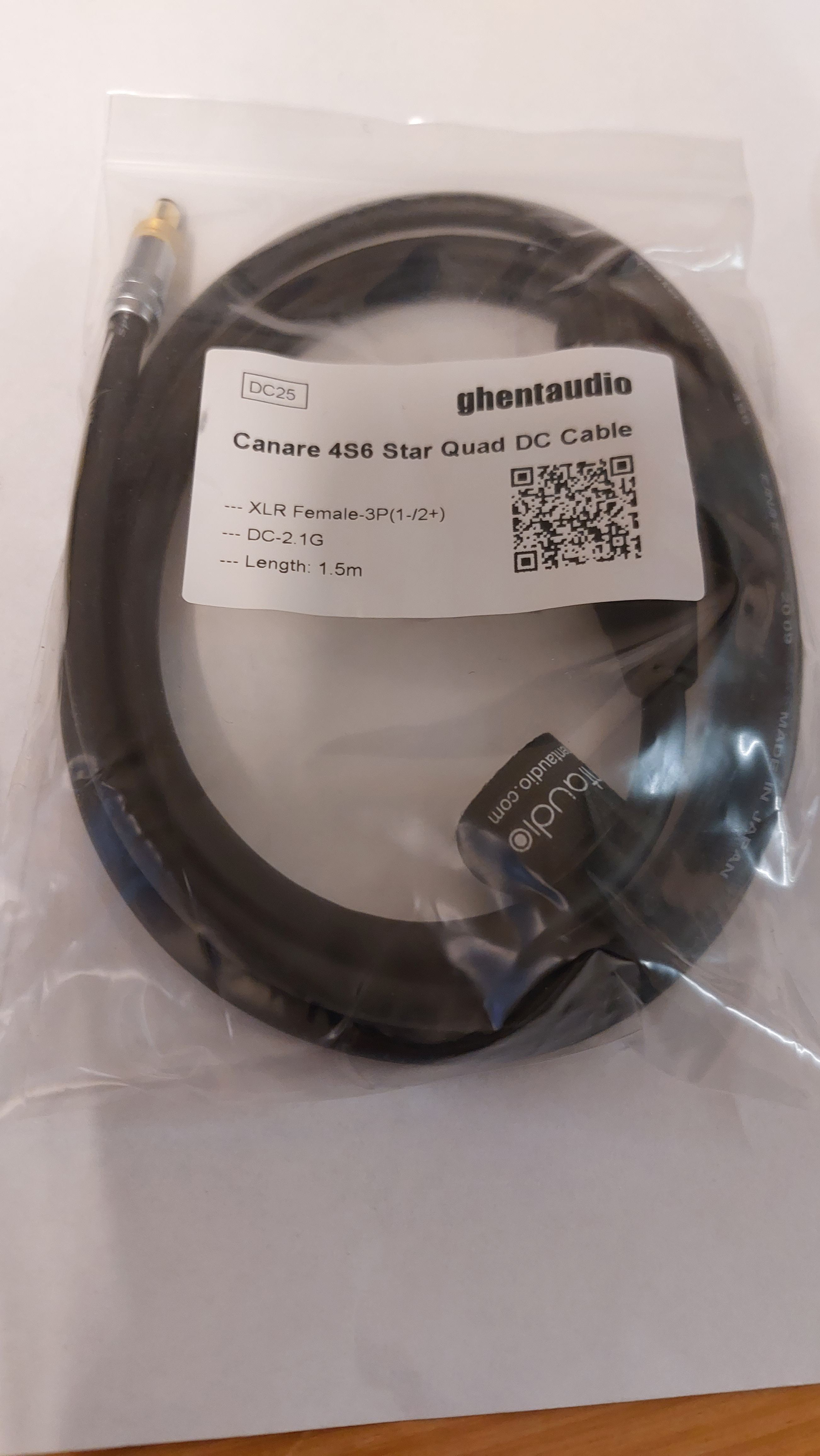 Ghent 1.5m Canare 4S6 Star Quad DC Cable 3 pin XLR Female - Hi-Fi and Cinema Cables ...