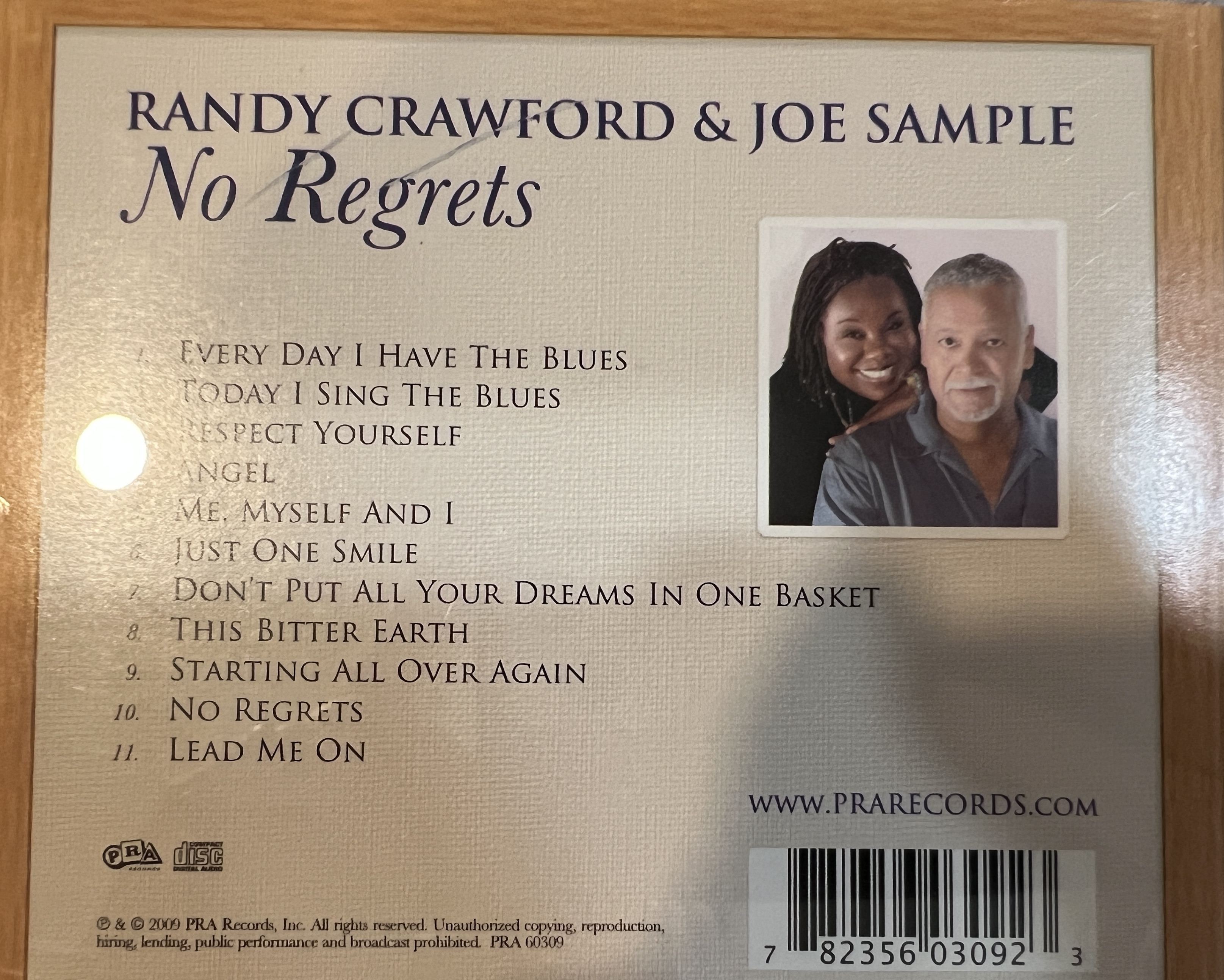 Randy Crawford and Joe Sample - No Regrets - CD |﻿ Vinyl, CD, and Blu-ray