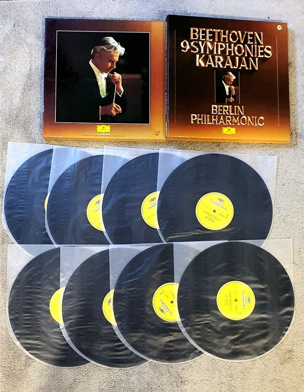 Beethoven 9 Symphony Karajan Boxset - 8 Lp - Vinyl, CD, and Blu-ray - StereoNET
