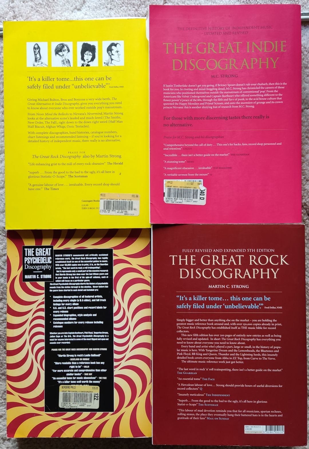 SOLD ELSEWHERE "Great" Discography Books by Martin C Strong ...