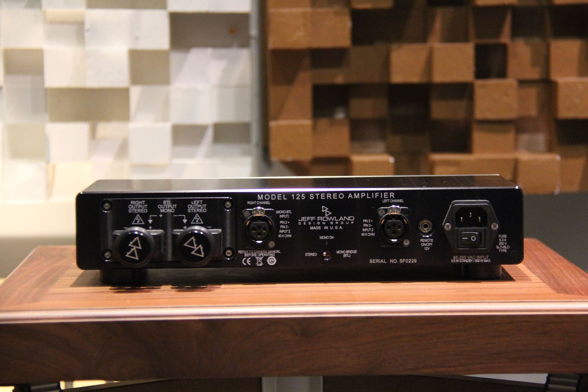 Jeff Rowland Model 125 Stereo Power Amplifier |﻿ Commercial Classifieds