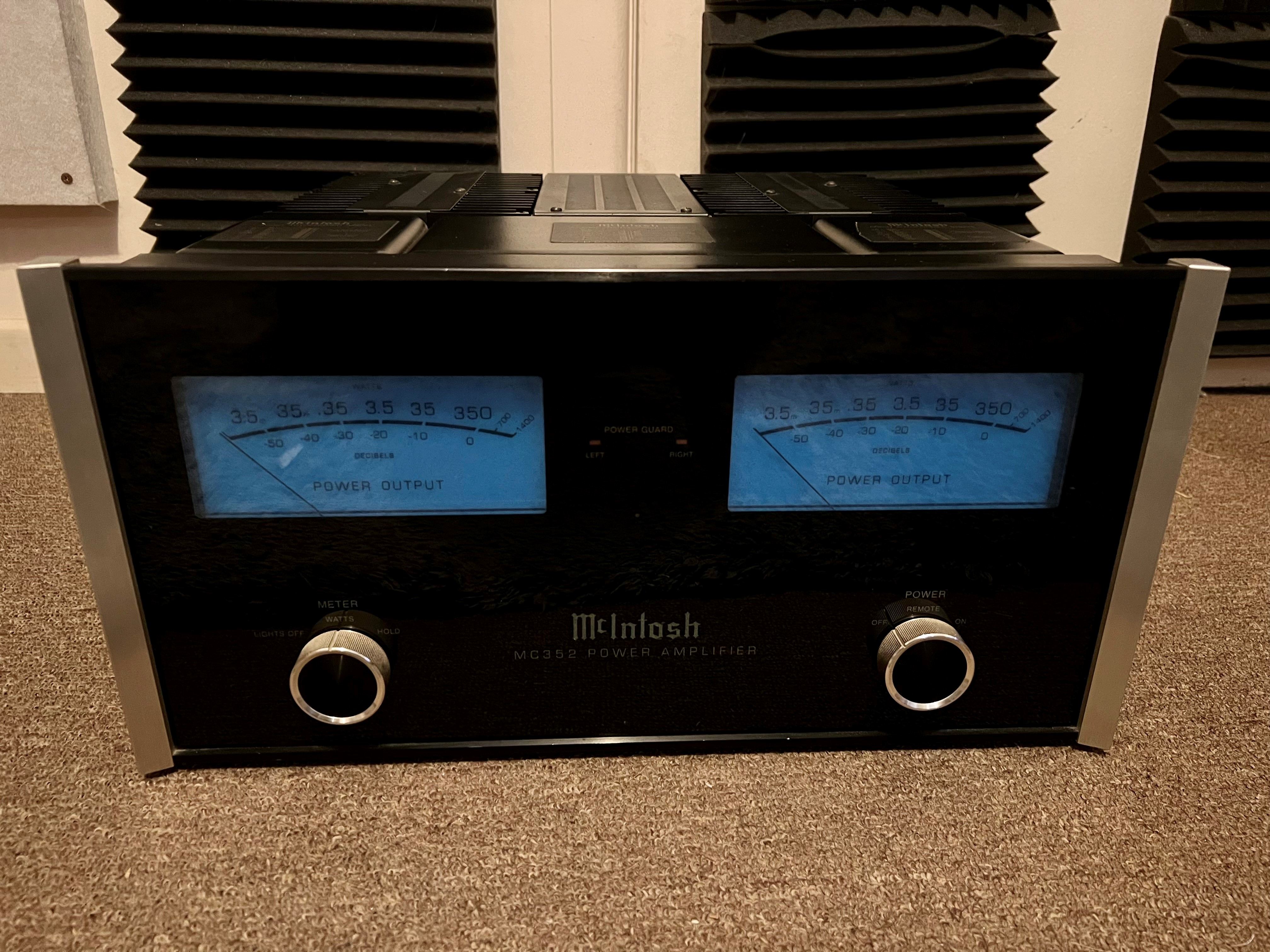 SOLD ELSEWHERE: McIntosh MC352 Power Amplifier - Stereo, Home Cinema ...