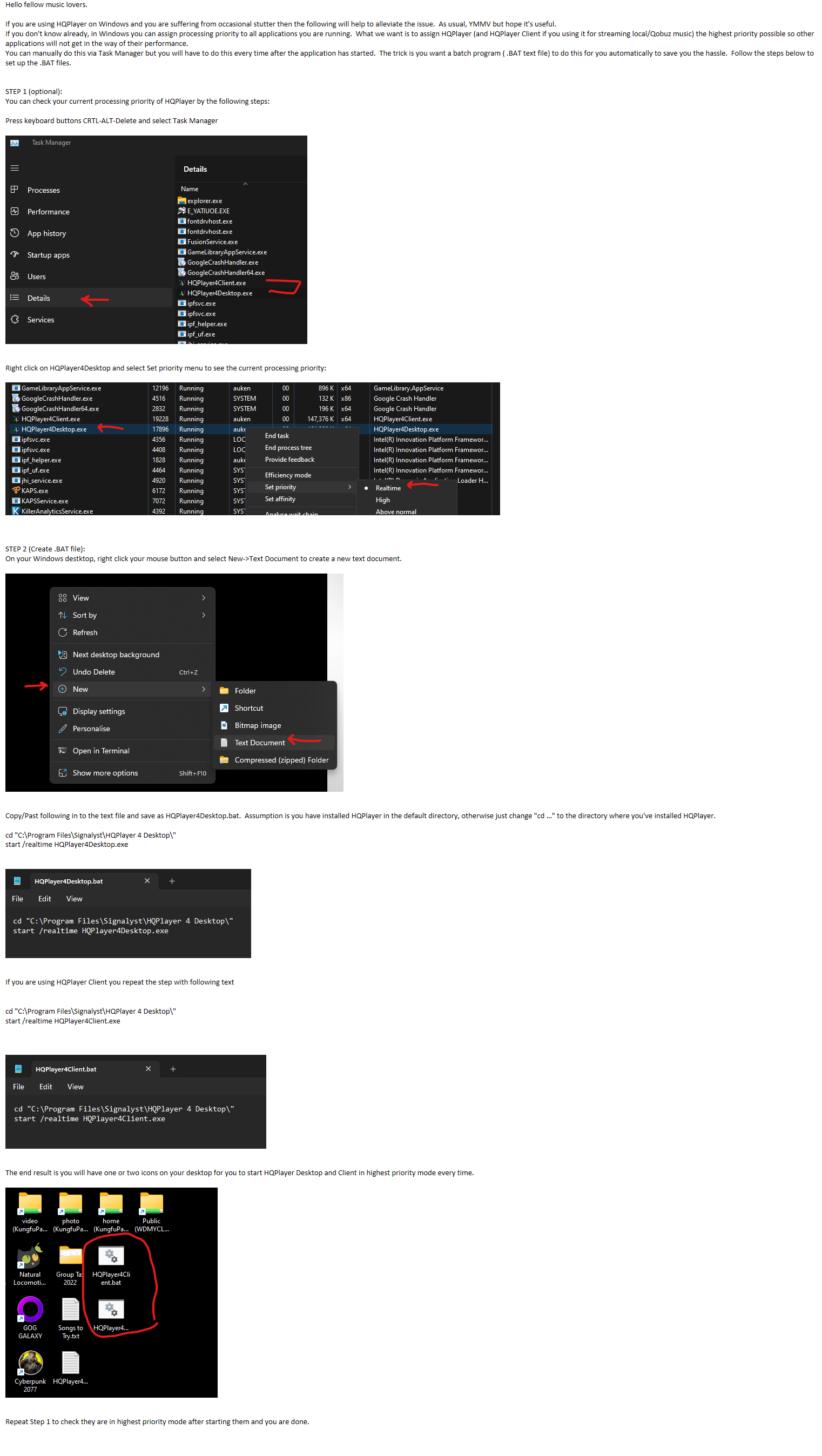 HQPlayer in Highest Priority Processing Mode (Windows) - Digital ...