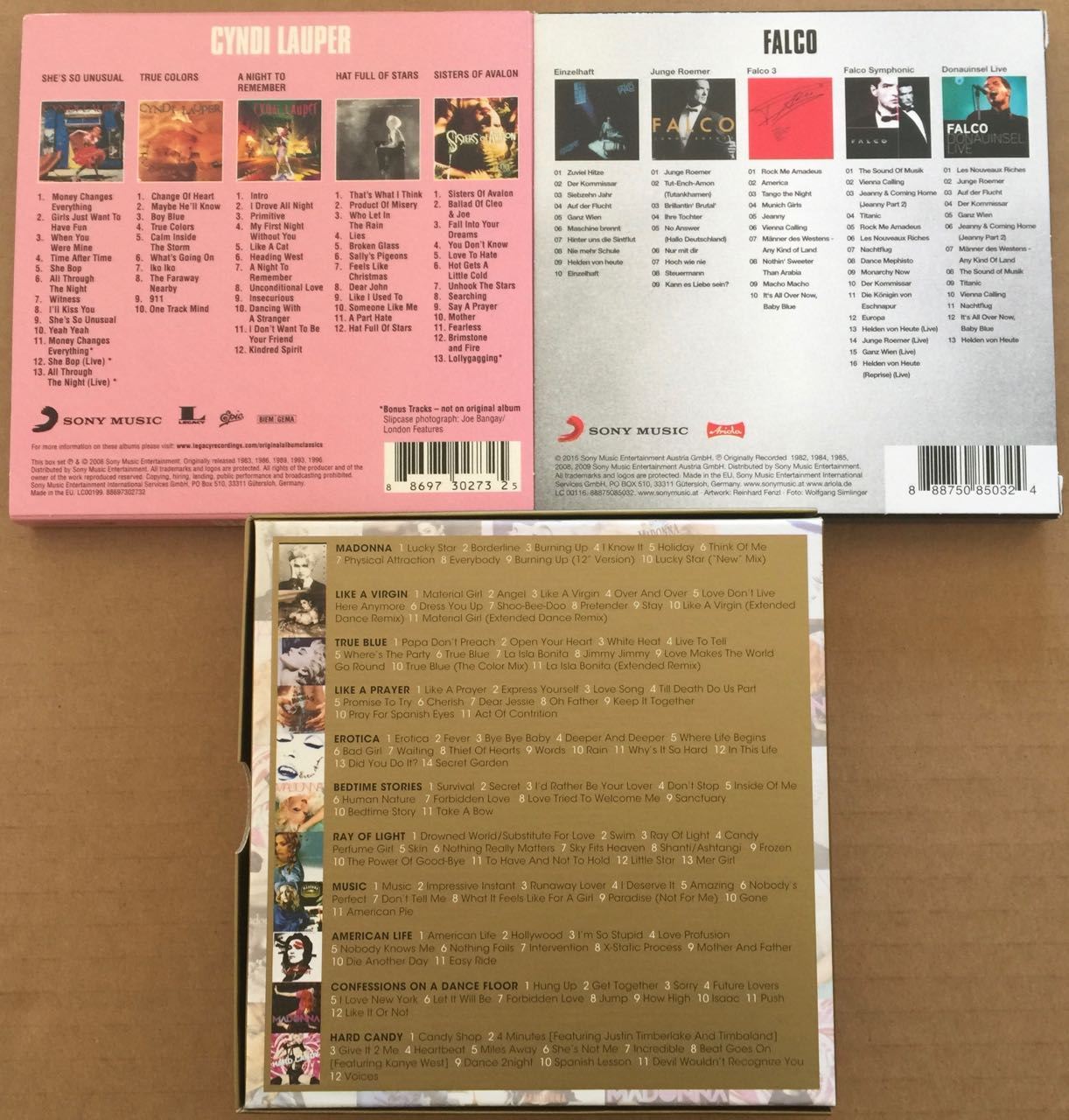 Cyndi Lauper, Falco & Madonna - Lot Of 3 CD Box Sets |﻿ Vinyl, CD, and ...