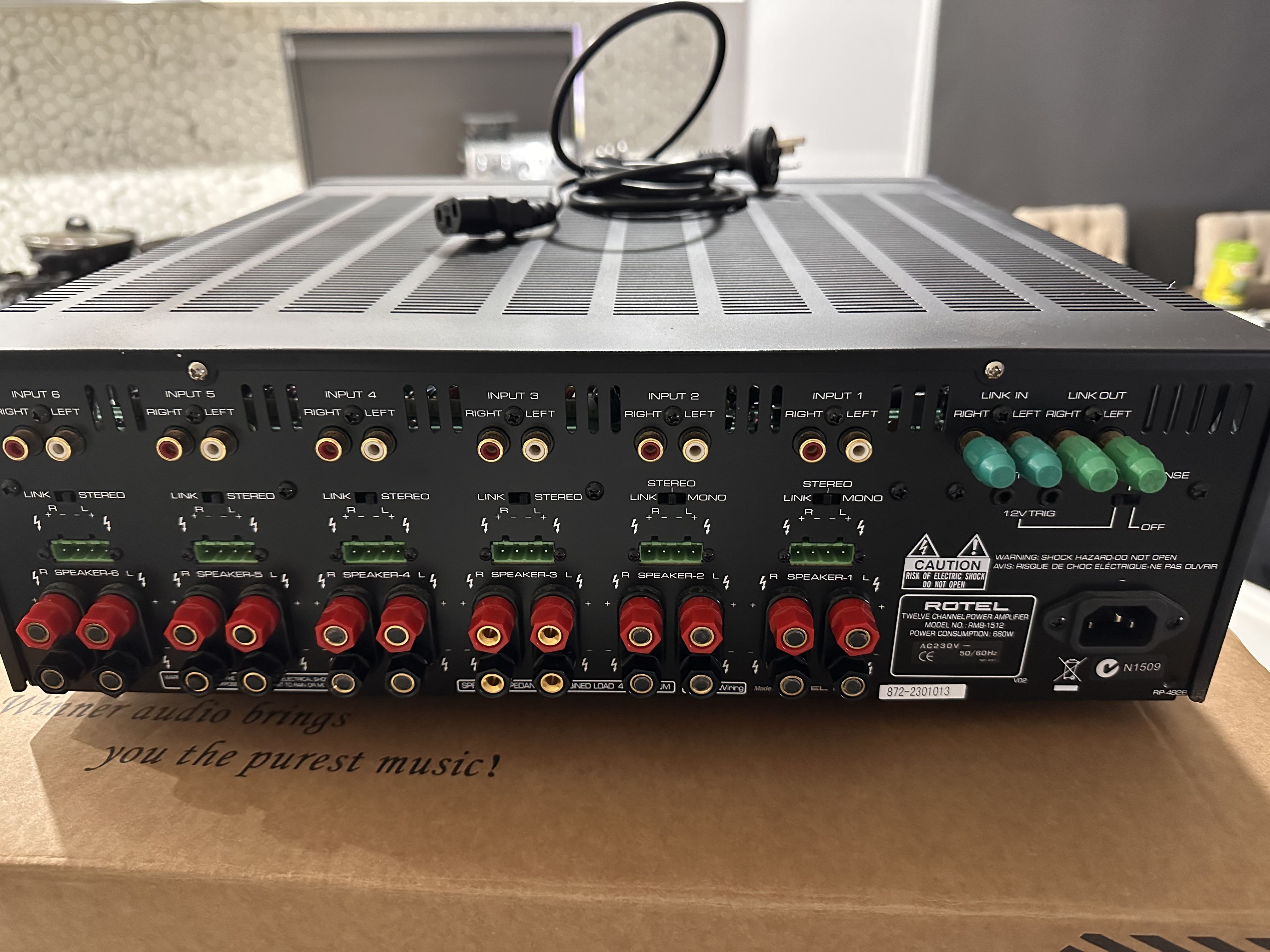 Rotel RMB-1512 12 x 100 WPC Distribution Amplifier - Stereo, Home ...