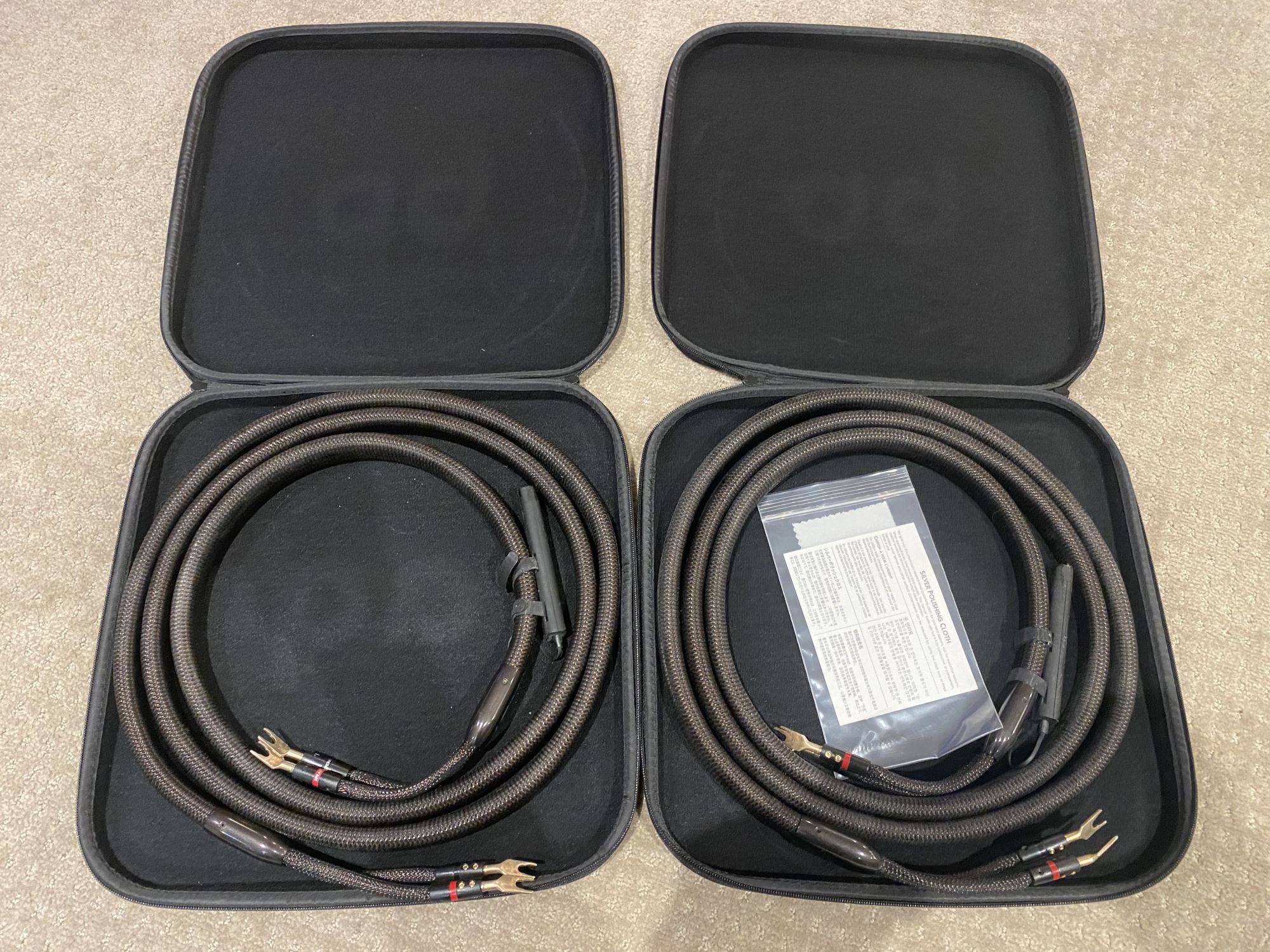 Audio Quest Oak Speaker cables 3.0m pair. Spade connection |﻿ Hi-Fi and ...