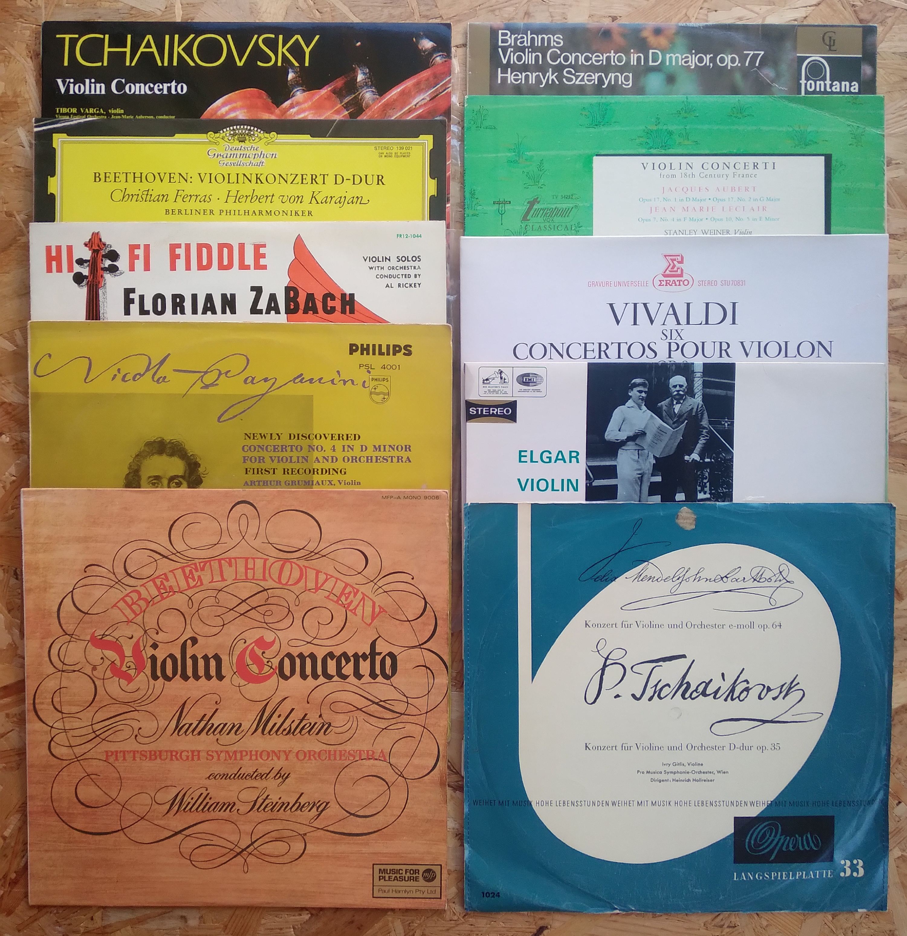 Classical Violin vinyl record LP bundle of 10 |﻿ Vinyl, CD, and Blu-ray