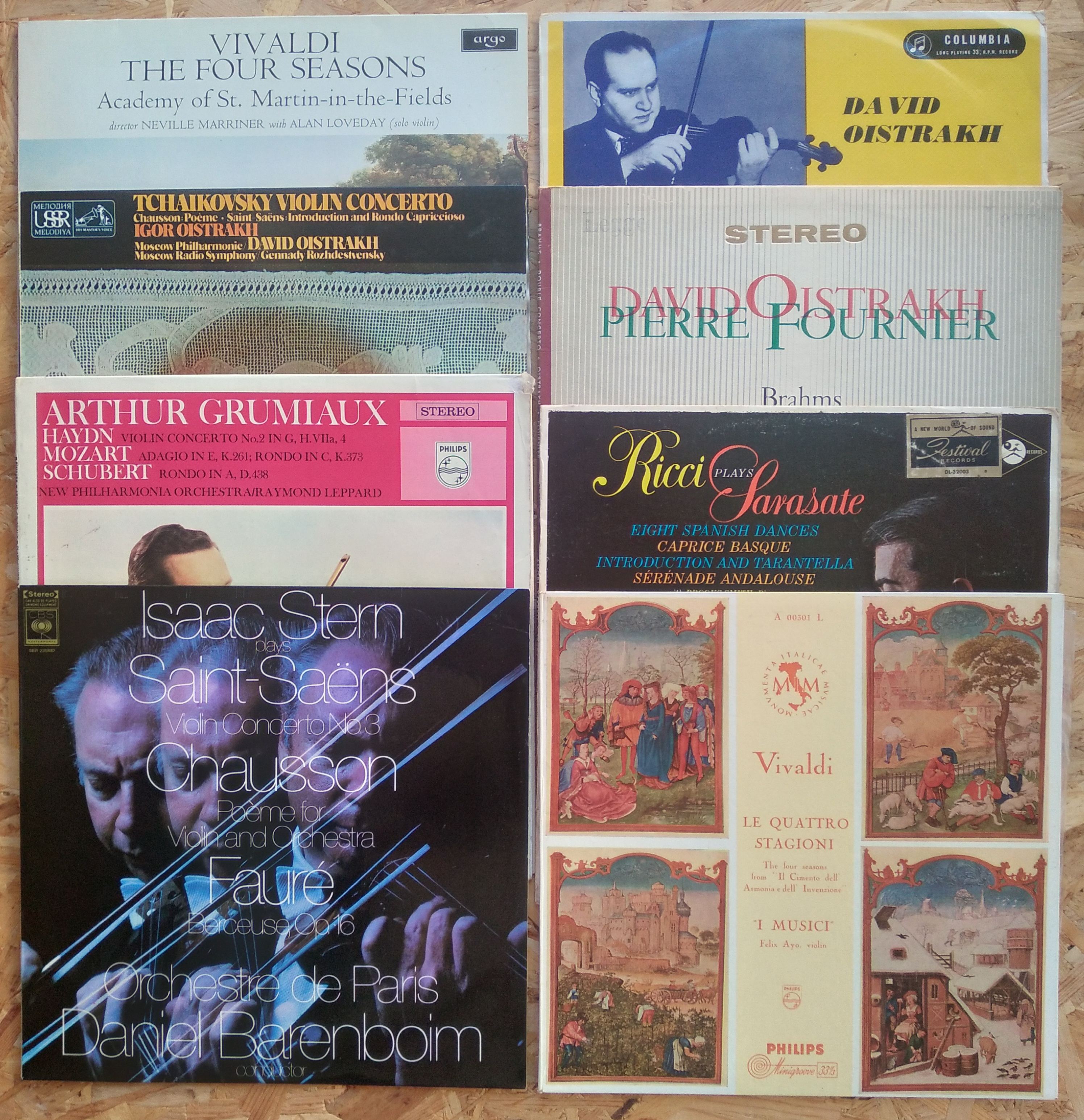 Classical Violin vinyl record LP bundle of 8 |﻿ Vinyl, CD, and Blu-ray