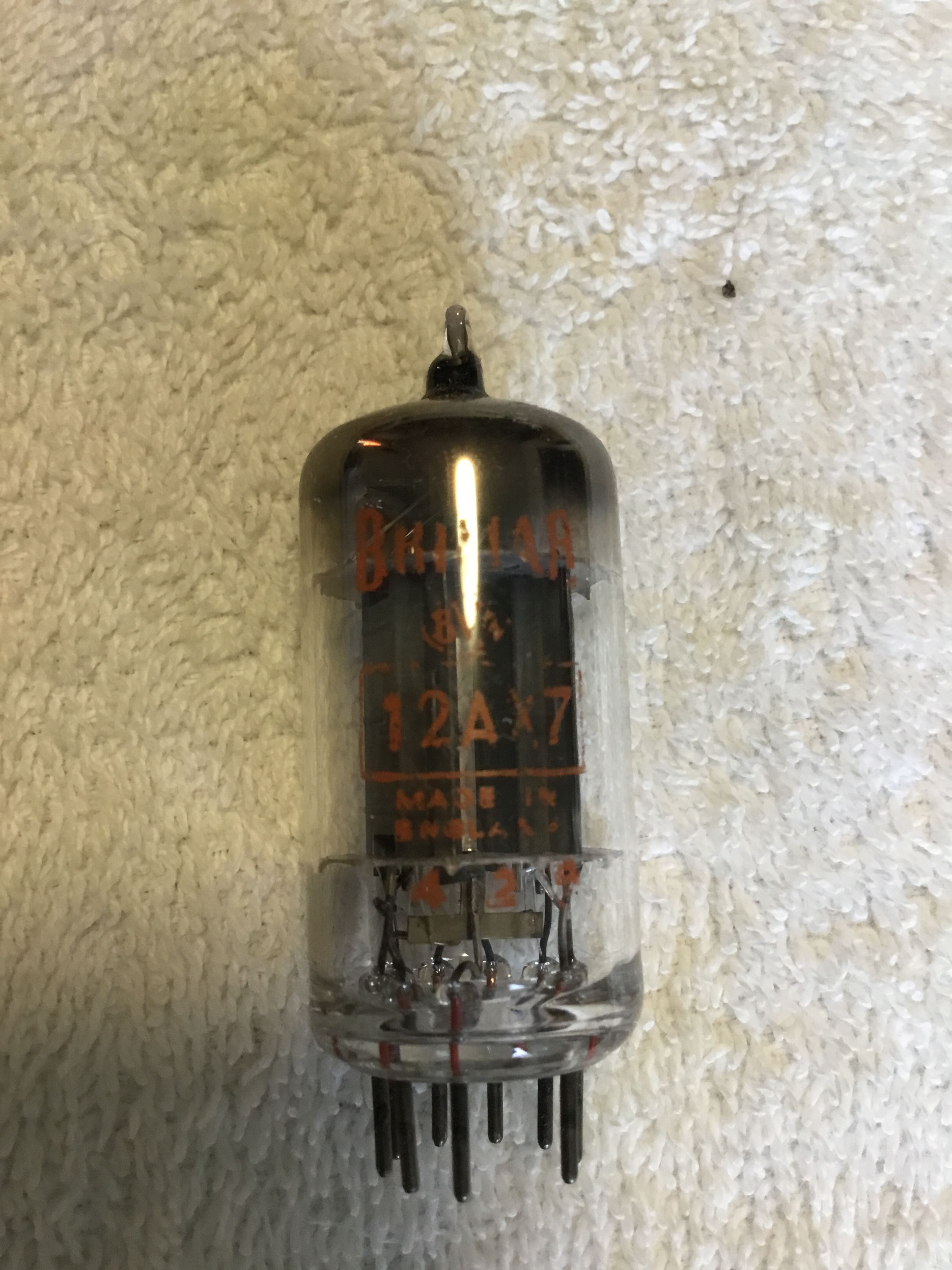 BRIMAR 12AX7 RED PRINT D GETTER - Hi-Fi and Cinema Cables & Accessories ...