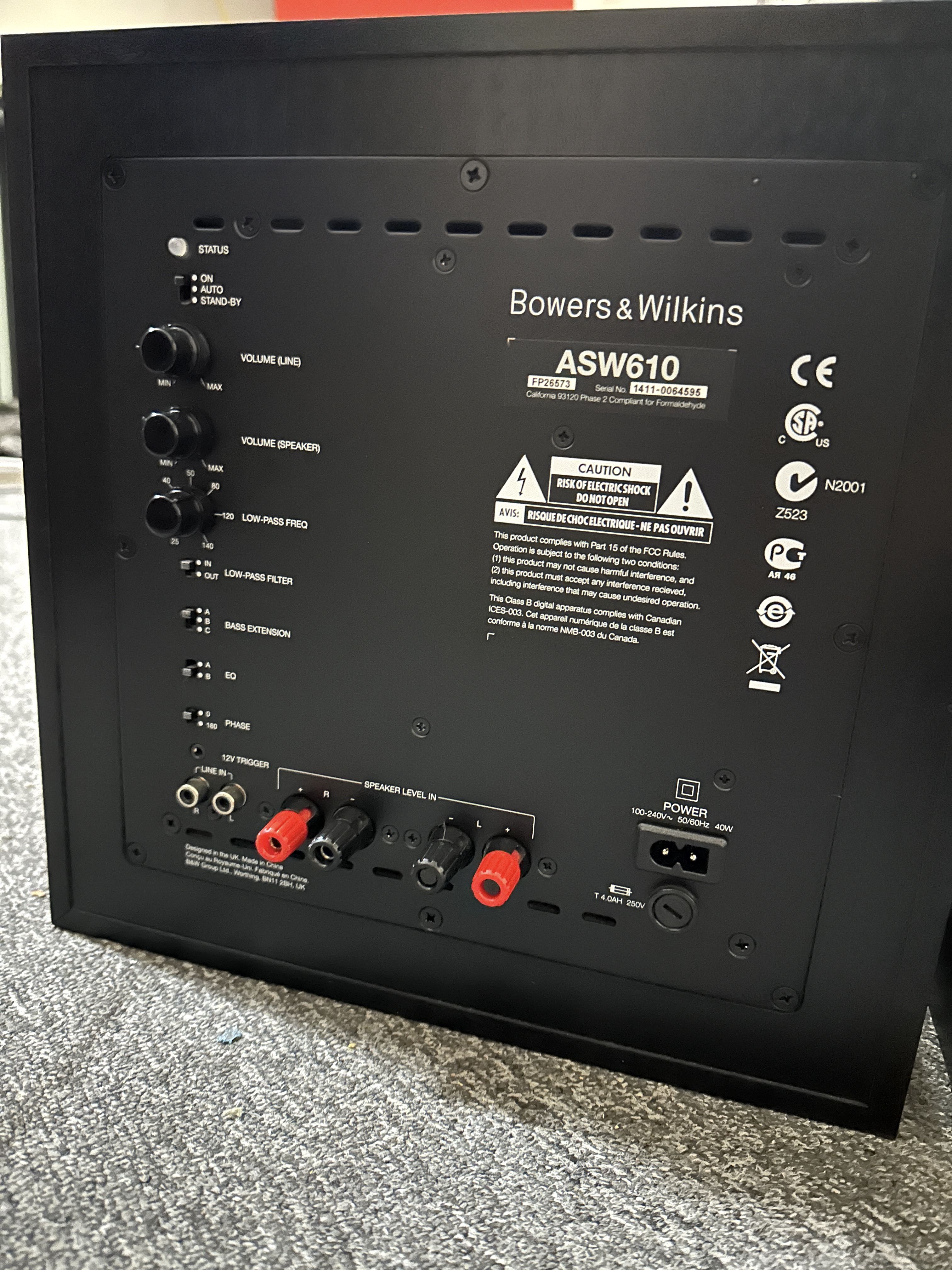 B&W ASW610 subwoofer pair - Stereo, Home Cinema, Headphones Components ...