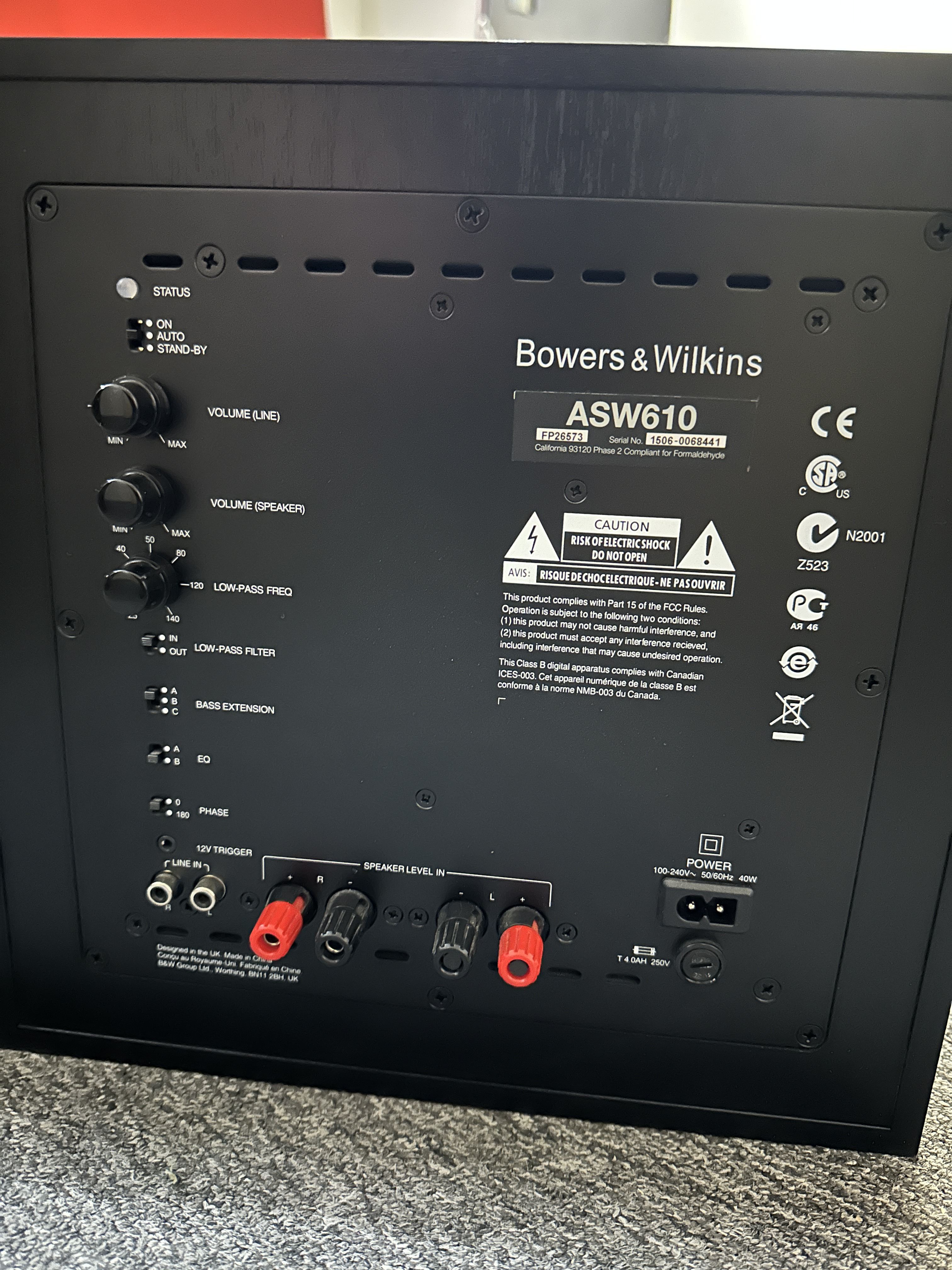 B&W ASW610 subwoofer pair - Stereo, Home Cinema, Headphones Components ...