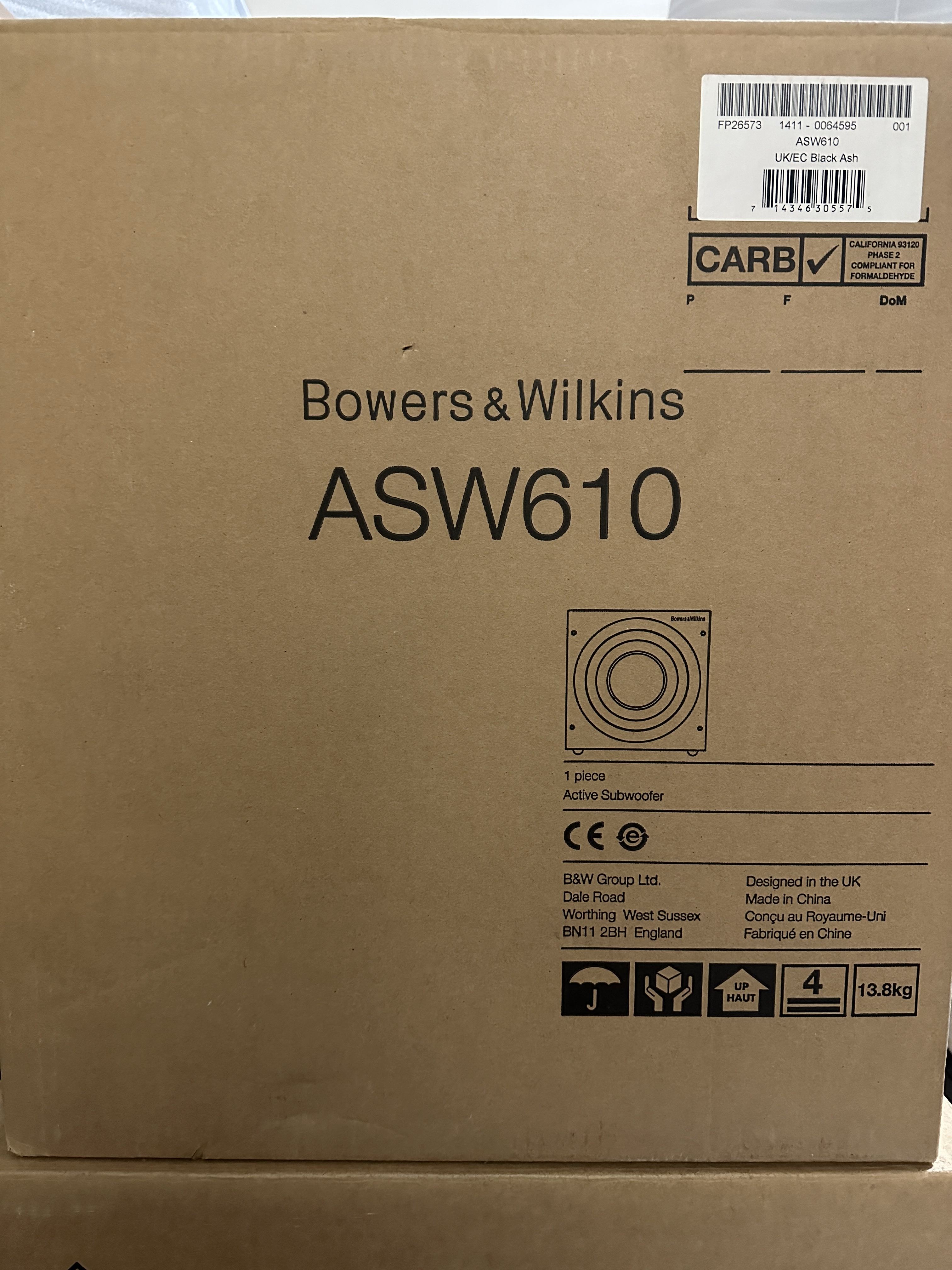 B&W ASW610 subwoofer pair - Stereo, Home Cinema, Headphones Components ...