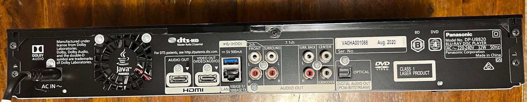 Panasonic UB820 4K Blu-Ray player - Stereo, Home Cinema, Headphones ...