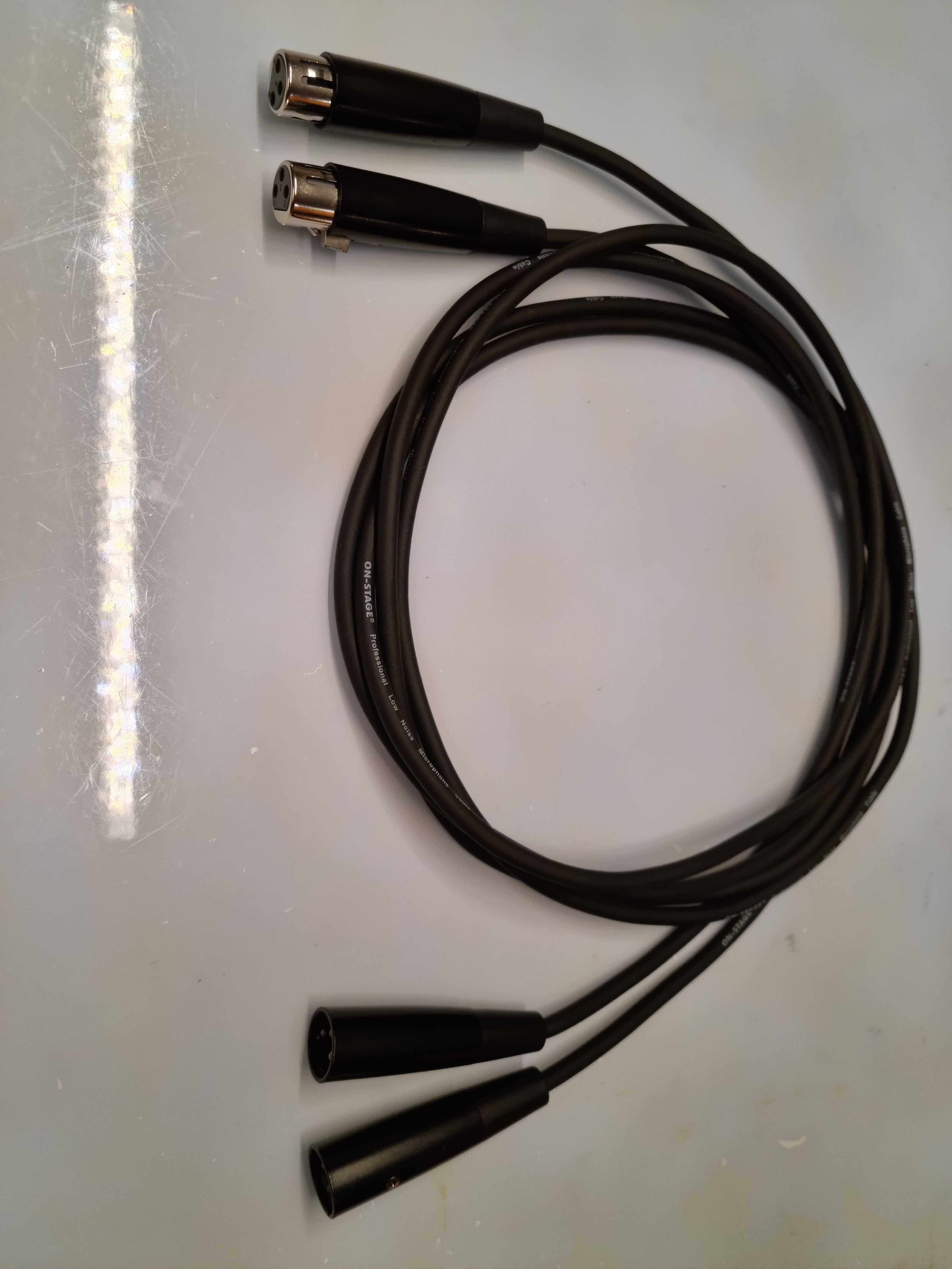 2 x On Stage XLR Cable 1.8m |﻿ Hi-Fi and Cinema Cables & Accessories