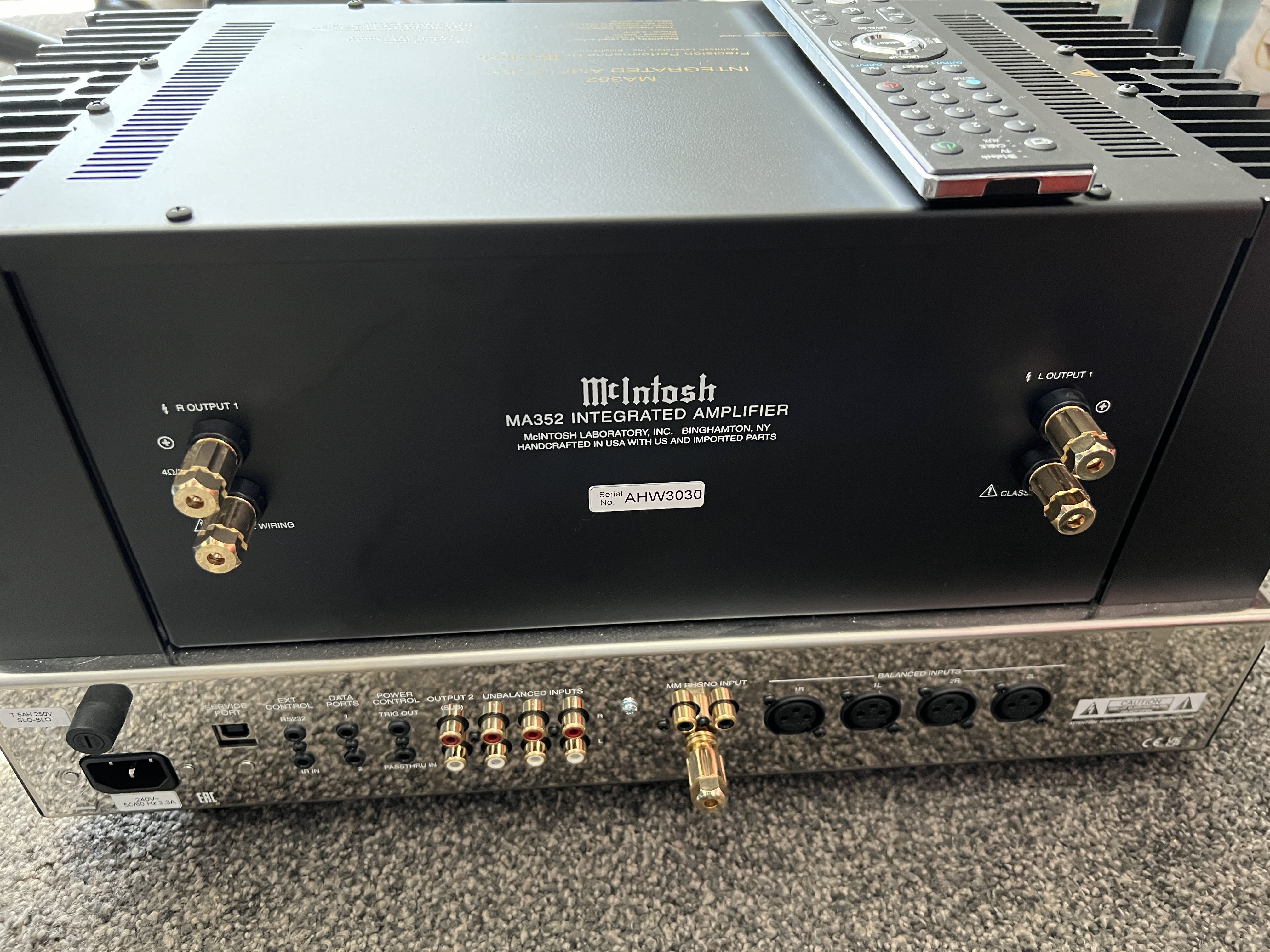 McIntosh MA352 Integrated Amplifier - Stereo, Home Cinema, Headphones ...