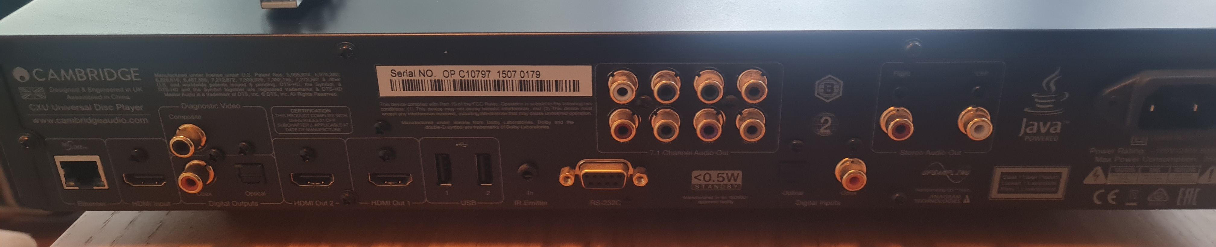 Cambridge Blueray Universal Player - Stereo, Home Cinema, Headphones ...