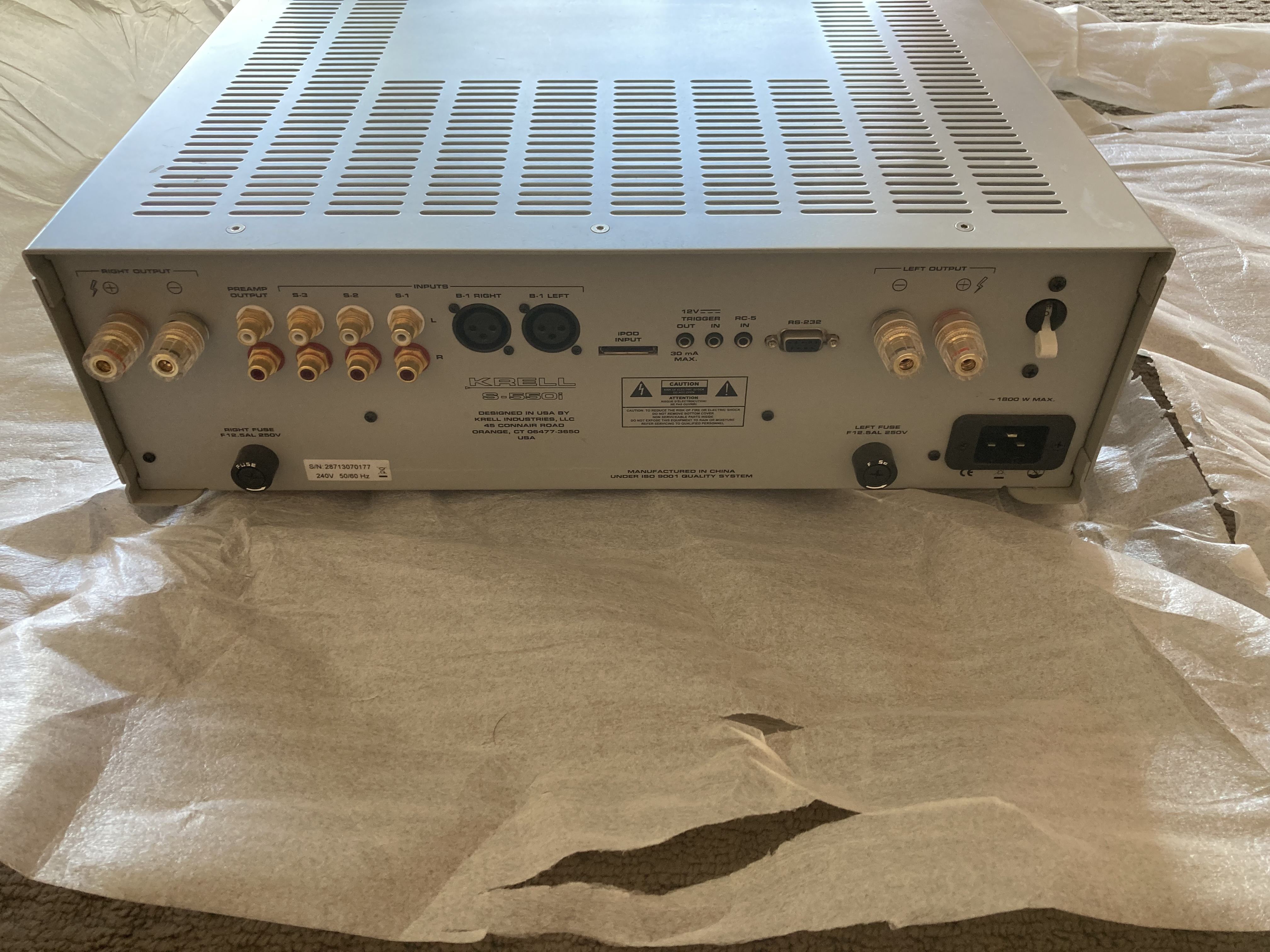 KRELL S-550i INTEGRATED AMPLIFIER - Stereo, Home Cinema, Headphones ...