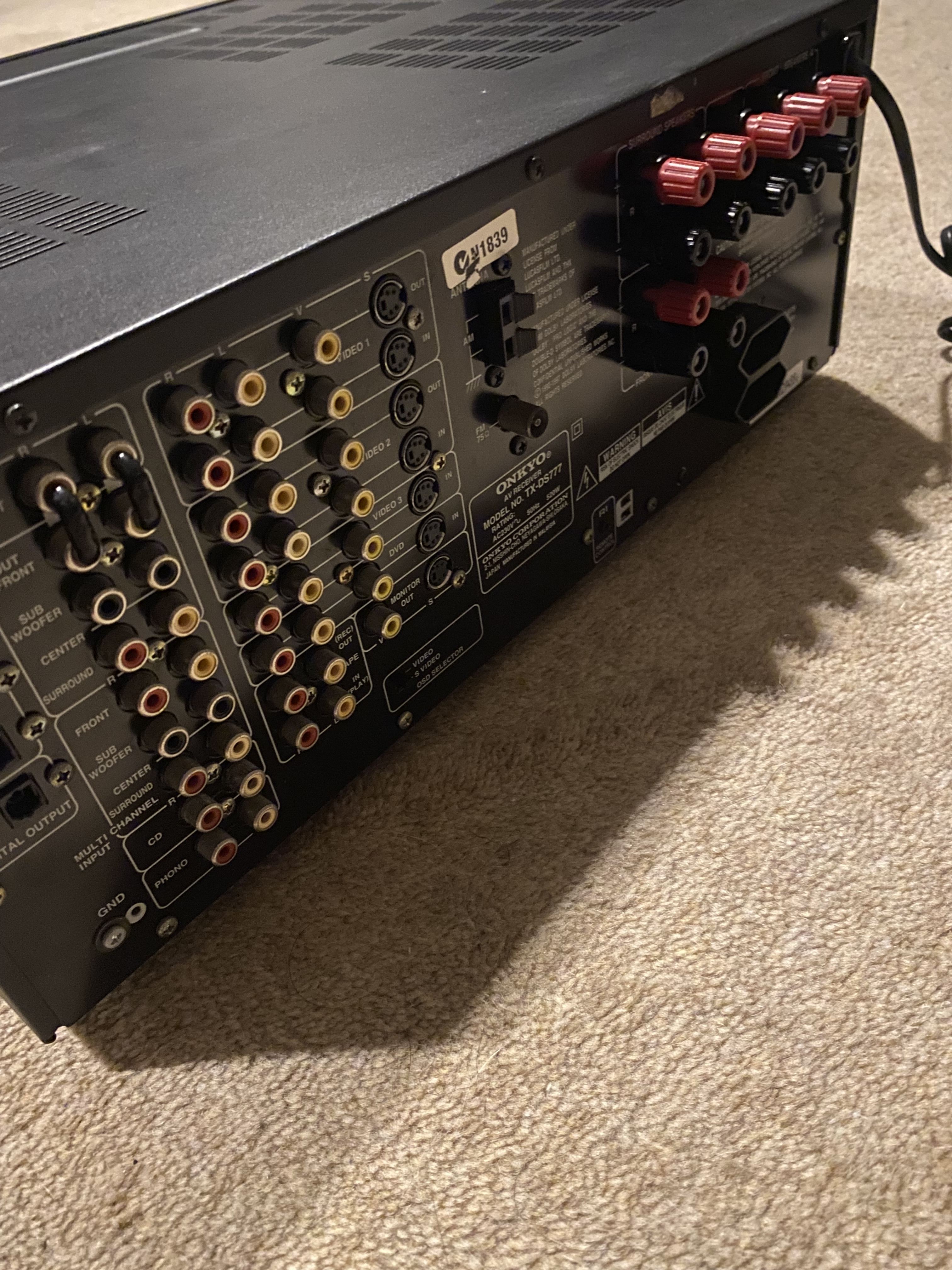 FS: Onkyo TX-DS777. |﻿ Stereo, Home Cinema, Headphones Components