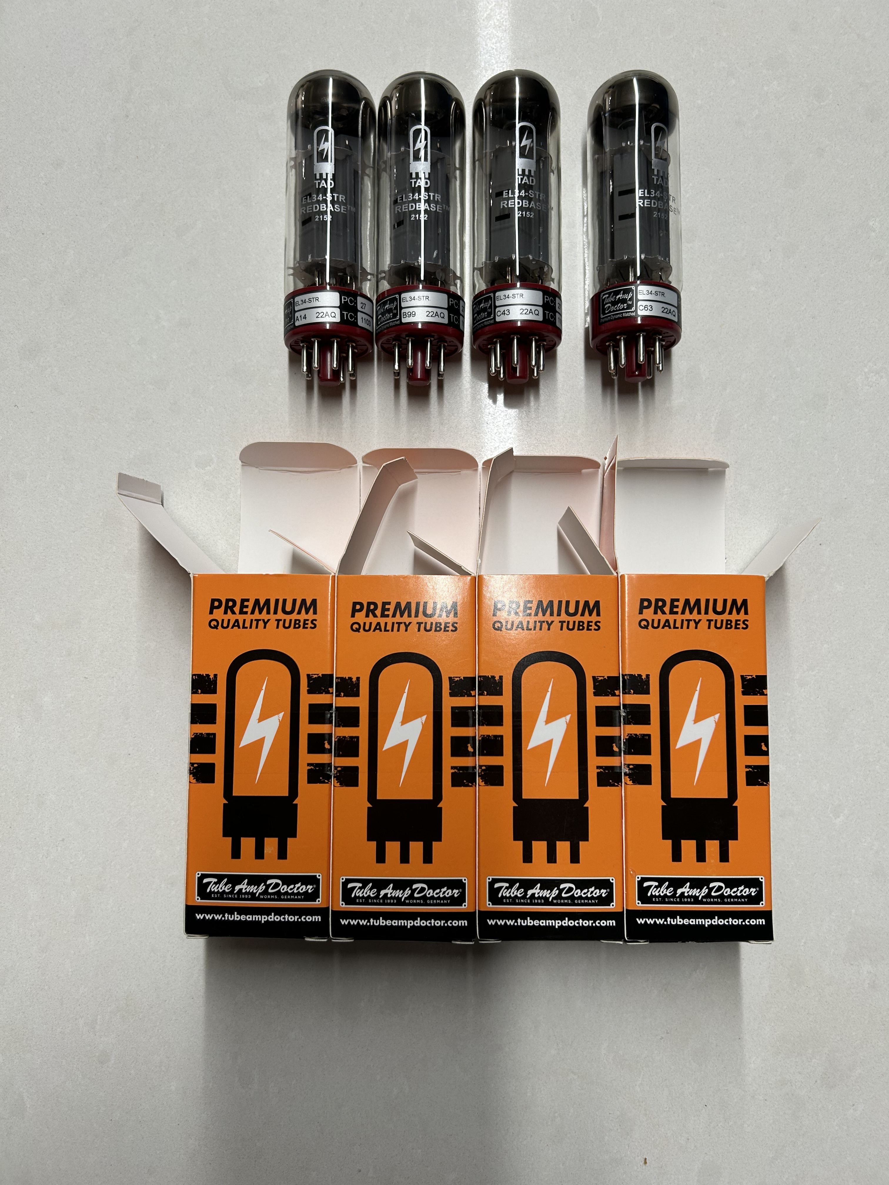 Matched Quad EL34 TAD STR Red Base NIB - Hi-Fi and Cinema Cables ...