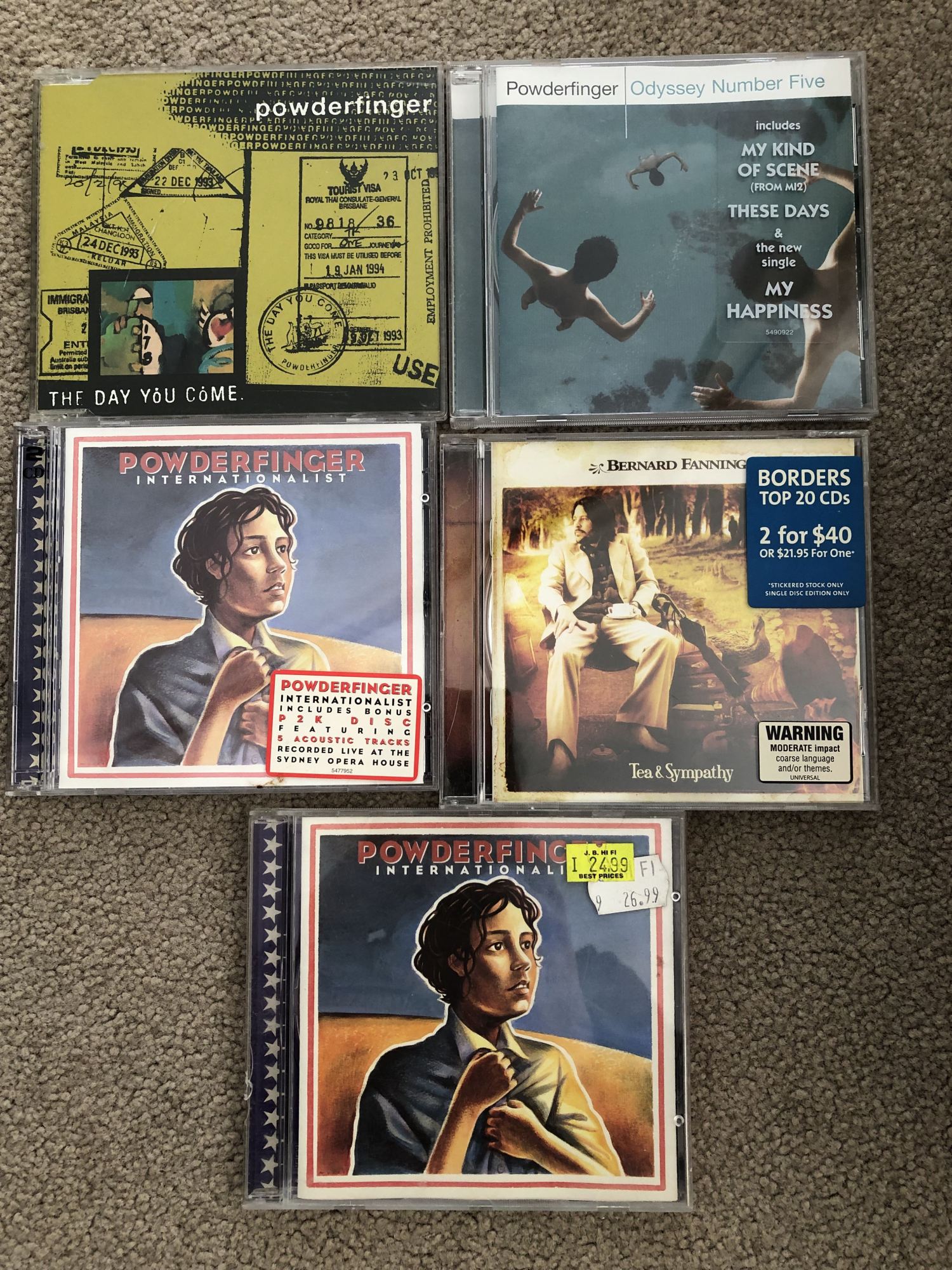 Powderfinger / Bernard Fanning - Lot of 5CDs |﻿ Vinyl, CD, and Blu-ray