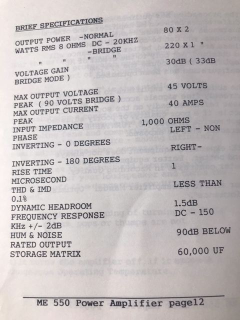 ME 550 Amplifier - Stereo, Home Cinema, Headphones Components - StereoNET