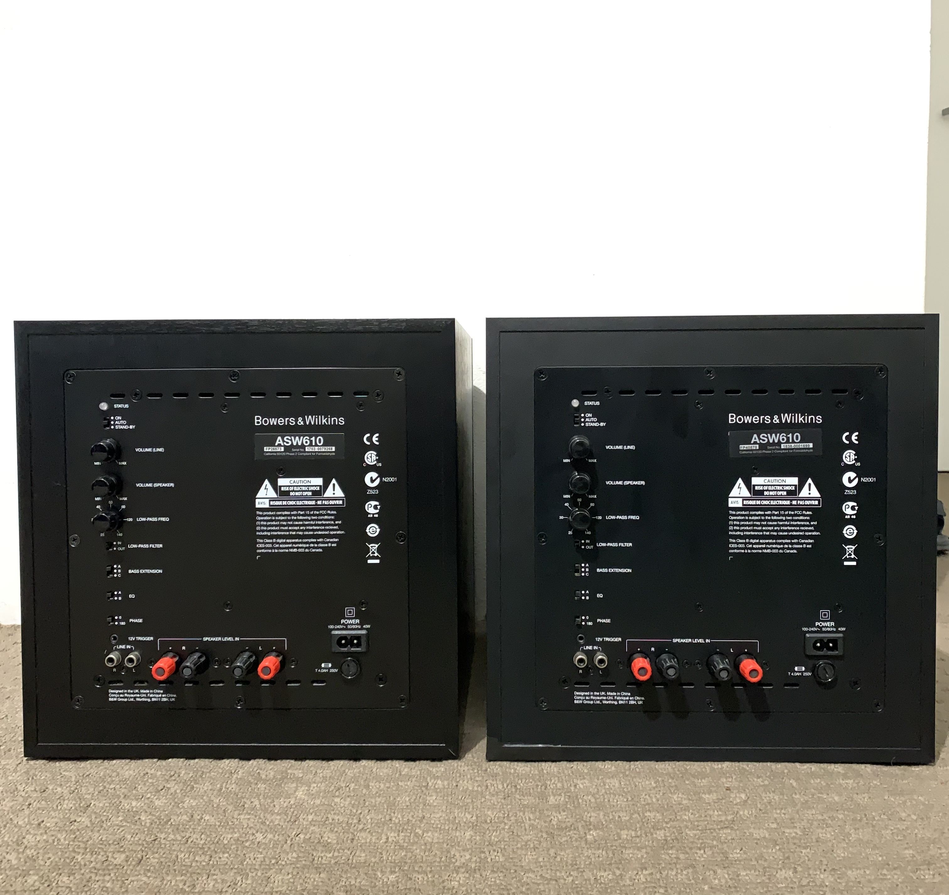 Pair of Bowers & Wilkins ASW610 Subs |﻿ Stereo, Home Cinema, Headphones ...