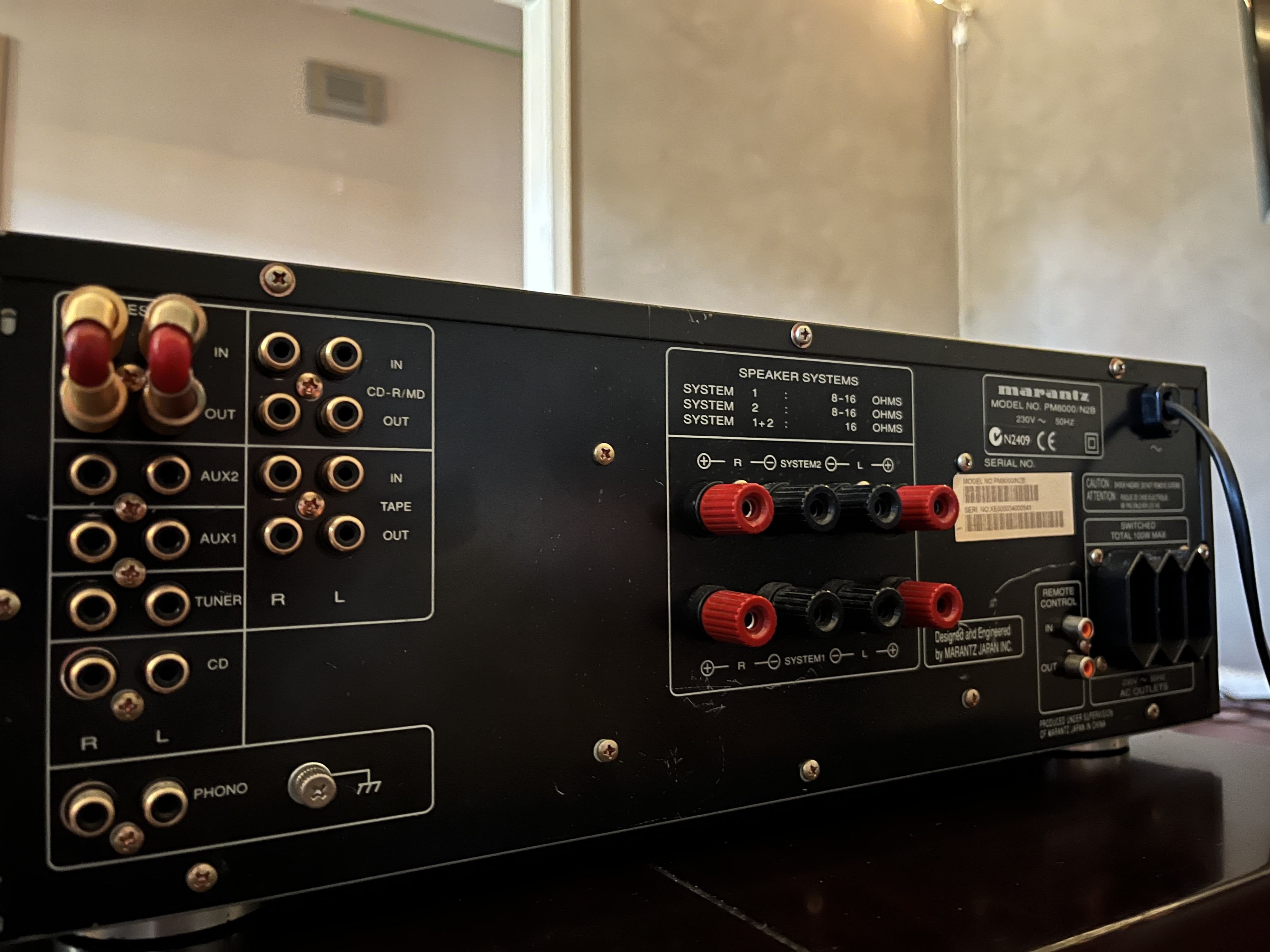 Marantz PM8000 Class A/AB Integrated Amplifier - Stereo, Home Cinema ...