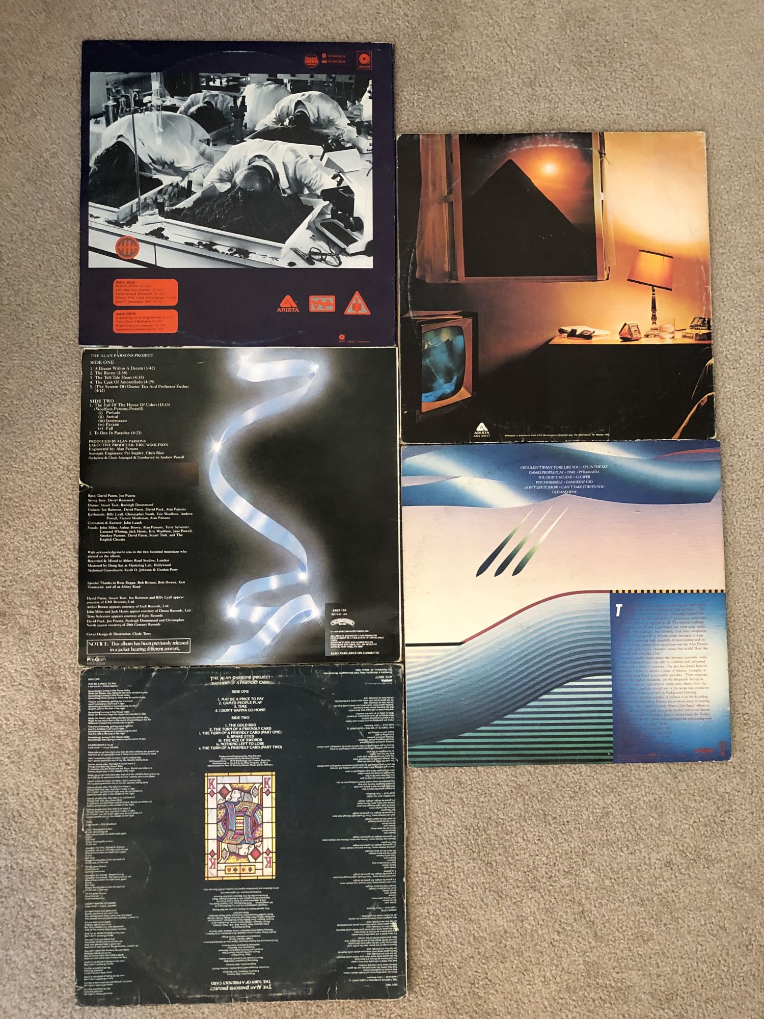 The Alan Parsons Project - Lot of 5 LP Vinyl Records |﻿ Vinyl, CD, and ...