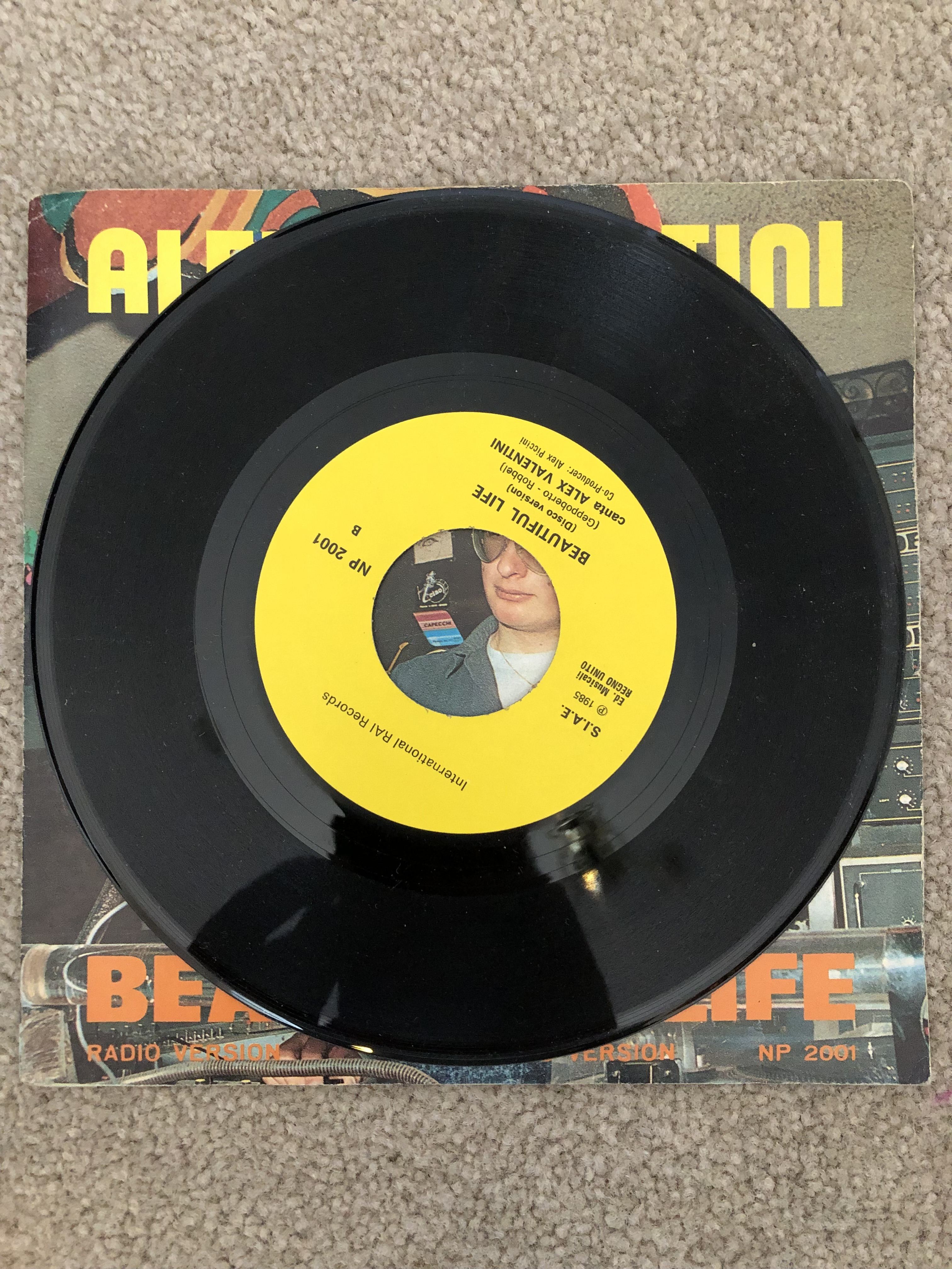 SOLD ELSEWHERE: Alex Valentini - Beautiful Life 7” Vinyl Record - Vinyl ...