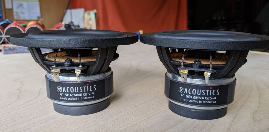 Pair of SB Acoustics 4" mid drivers - SB12MNRX-25-R - Hi-Fi and Cinema ...