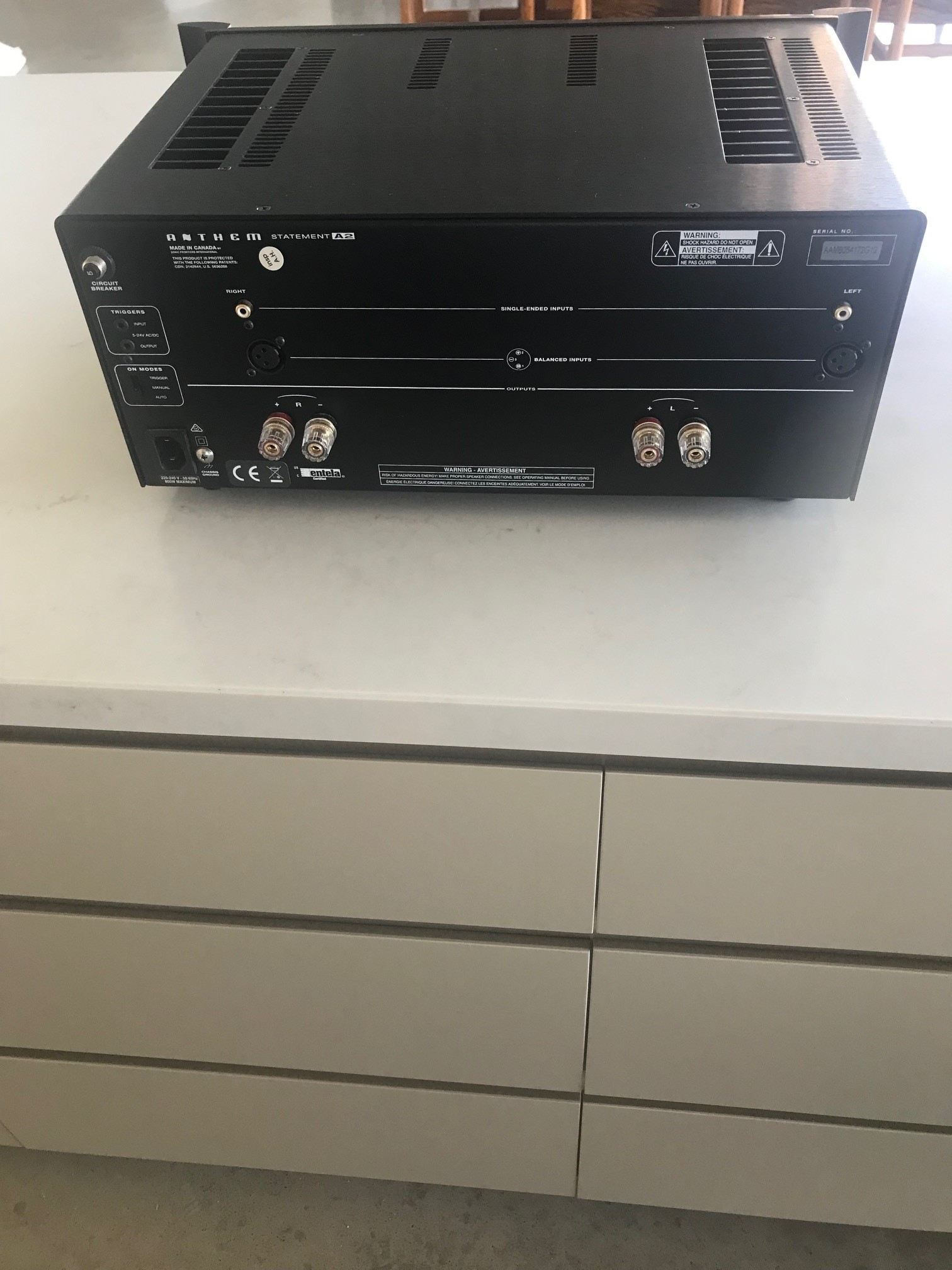 Anthem A2 stereo power amplifier - Stereo, Home Cinema, Headphones ...