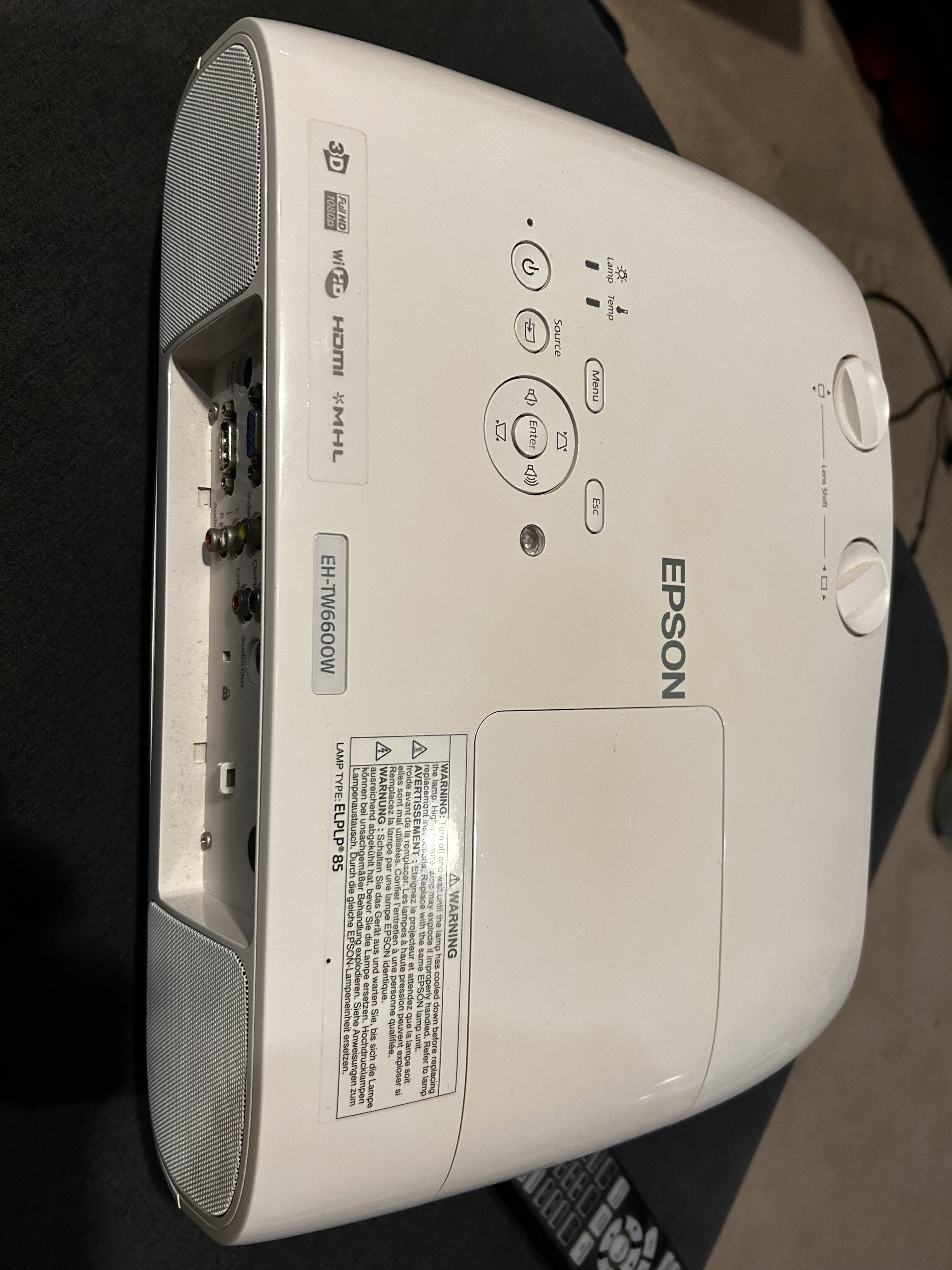 EPSON TW 6600W Full HD Home Cinema Projector - Stereo, Home Cinema ...