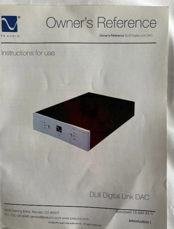 PS AUDIO DIGILINK III DAC - Stereo, Home Cinema, Headphones Components ...