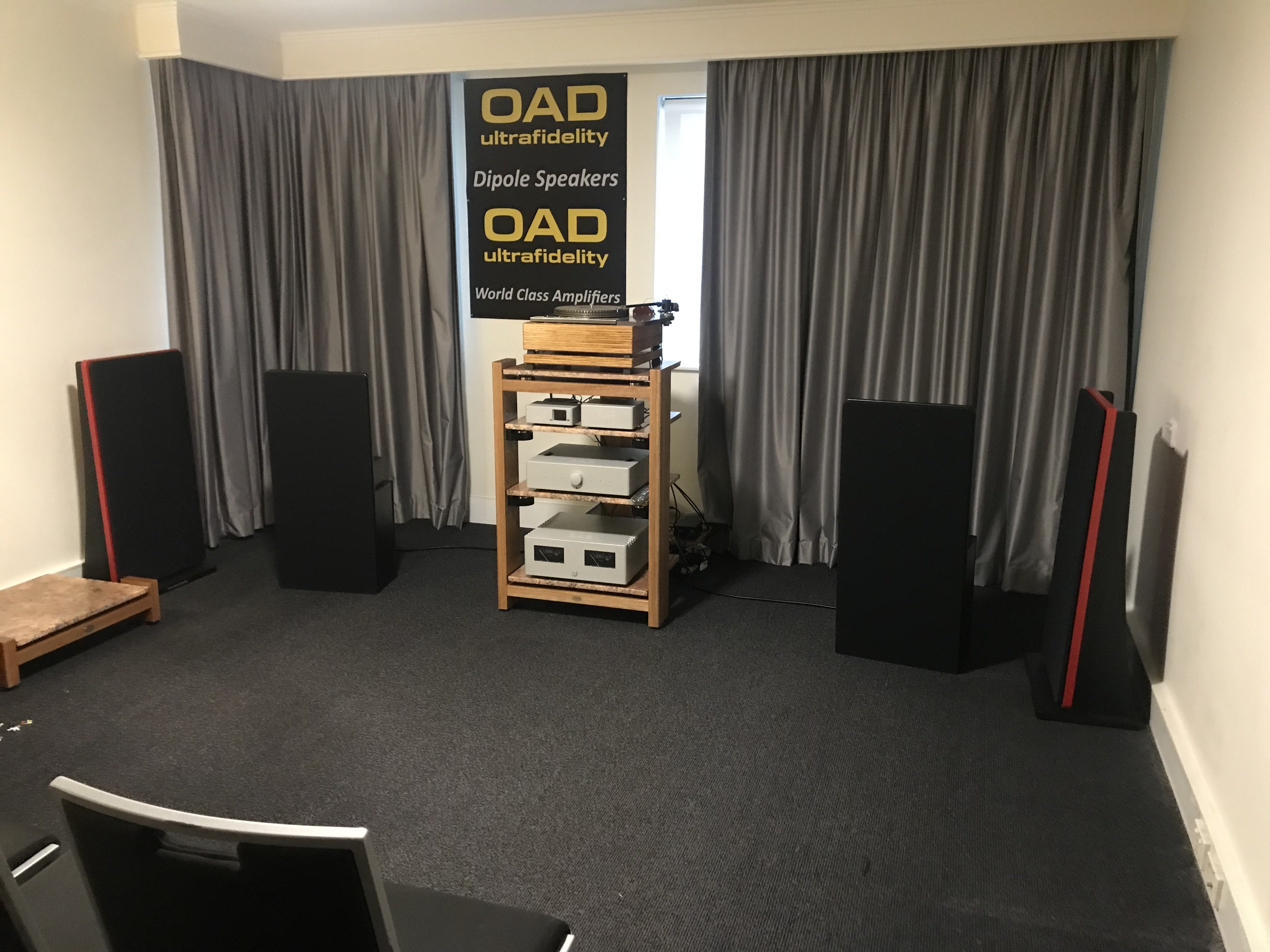 Spotted Gum Hi Fi Rack and matching monos , granite shelves - Hi-Fi and ...