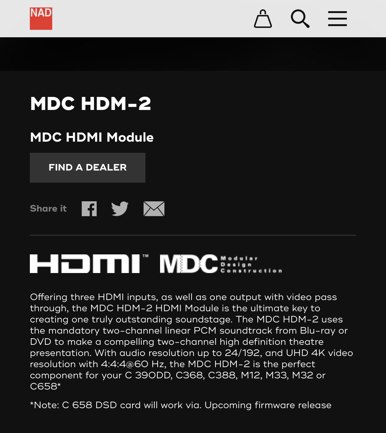 NAD MDC HDM2 - Hi-Fi and Cinema Cables & Accessories - StereoNET