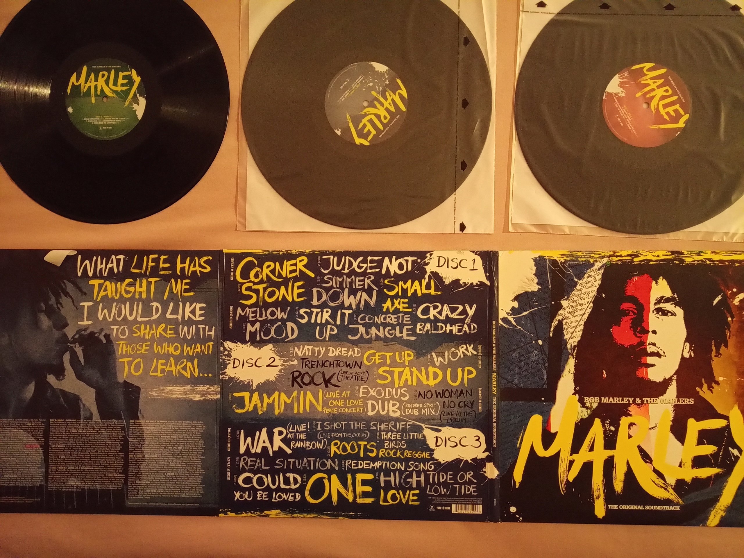 3 LP set: Marley - The Original Soundtrack |﻿ Vinyl, CD, and Blu-ray