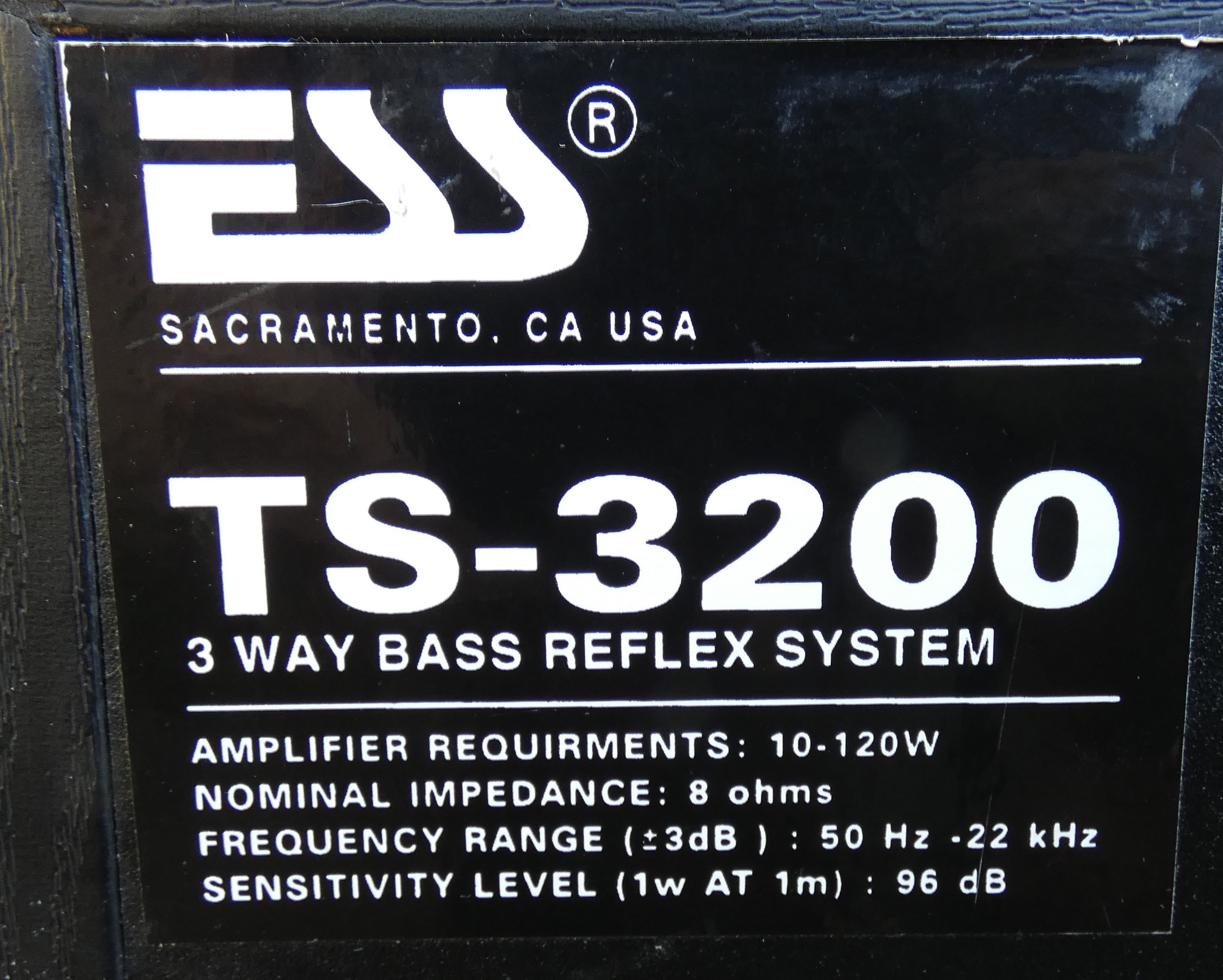 ESS (USA) Medium sized Speakers TS-3200 - Stereo, Home Cinema ...