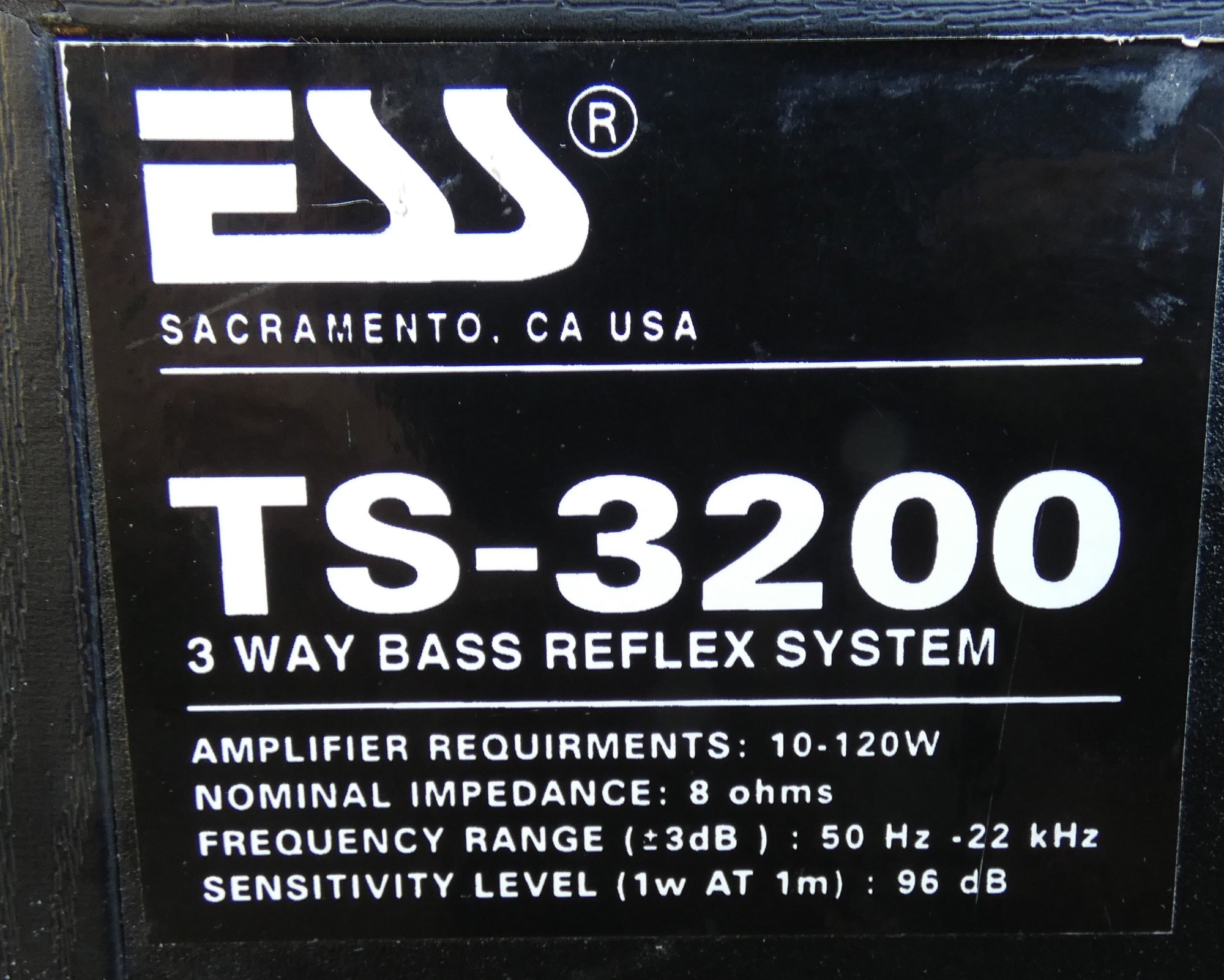 ESS (USA) Medium sized Speakers TS-3200 - Stereo, Home Cinema ...
