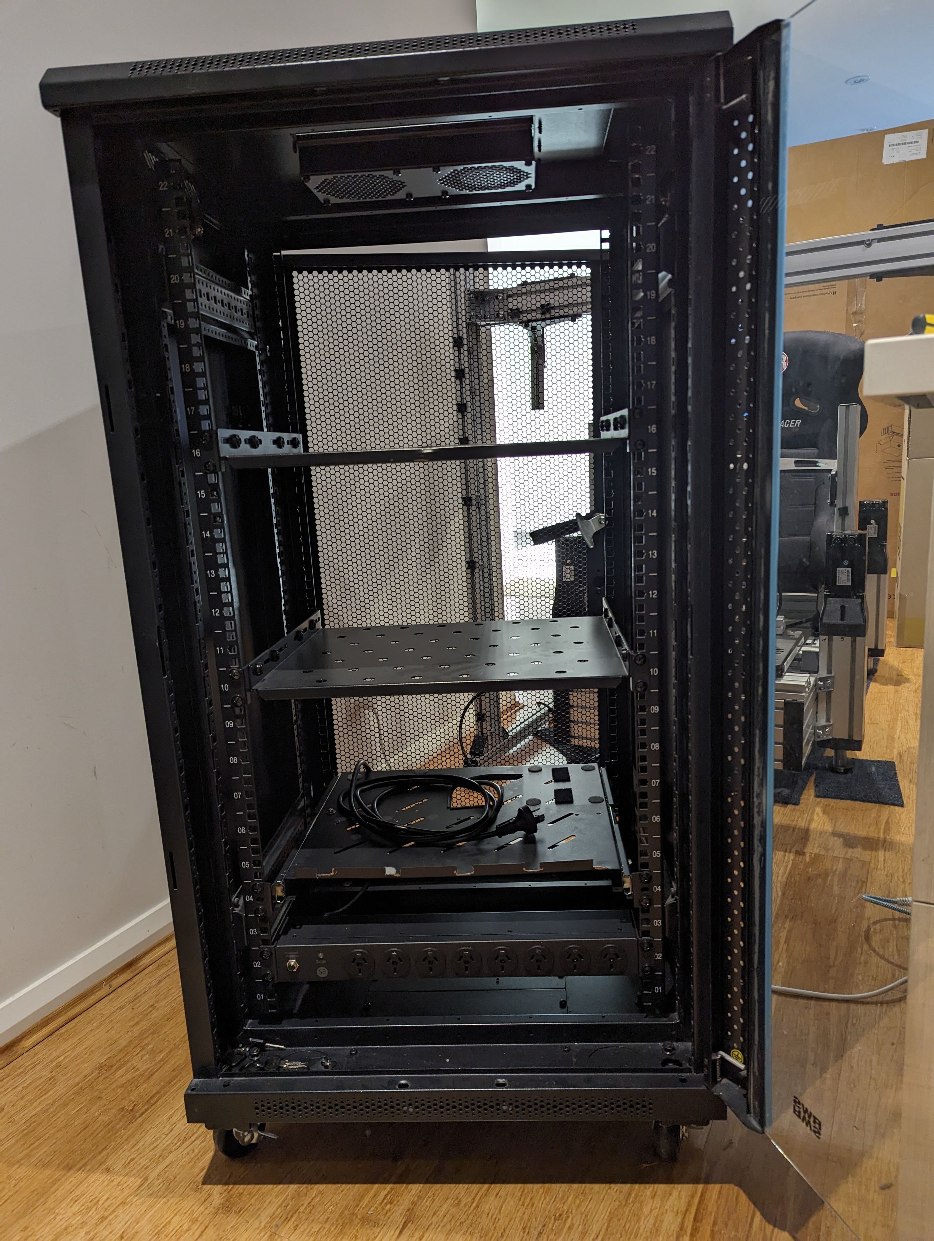 Half-height server rack (22RU) with accessories - Classifieds - All ...