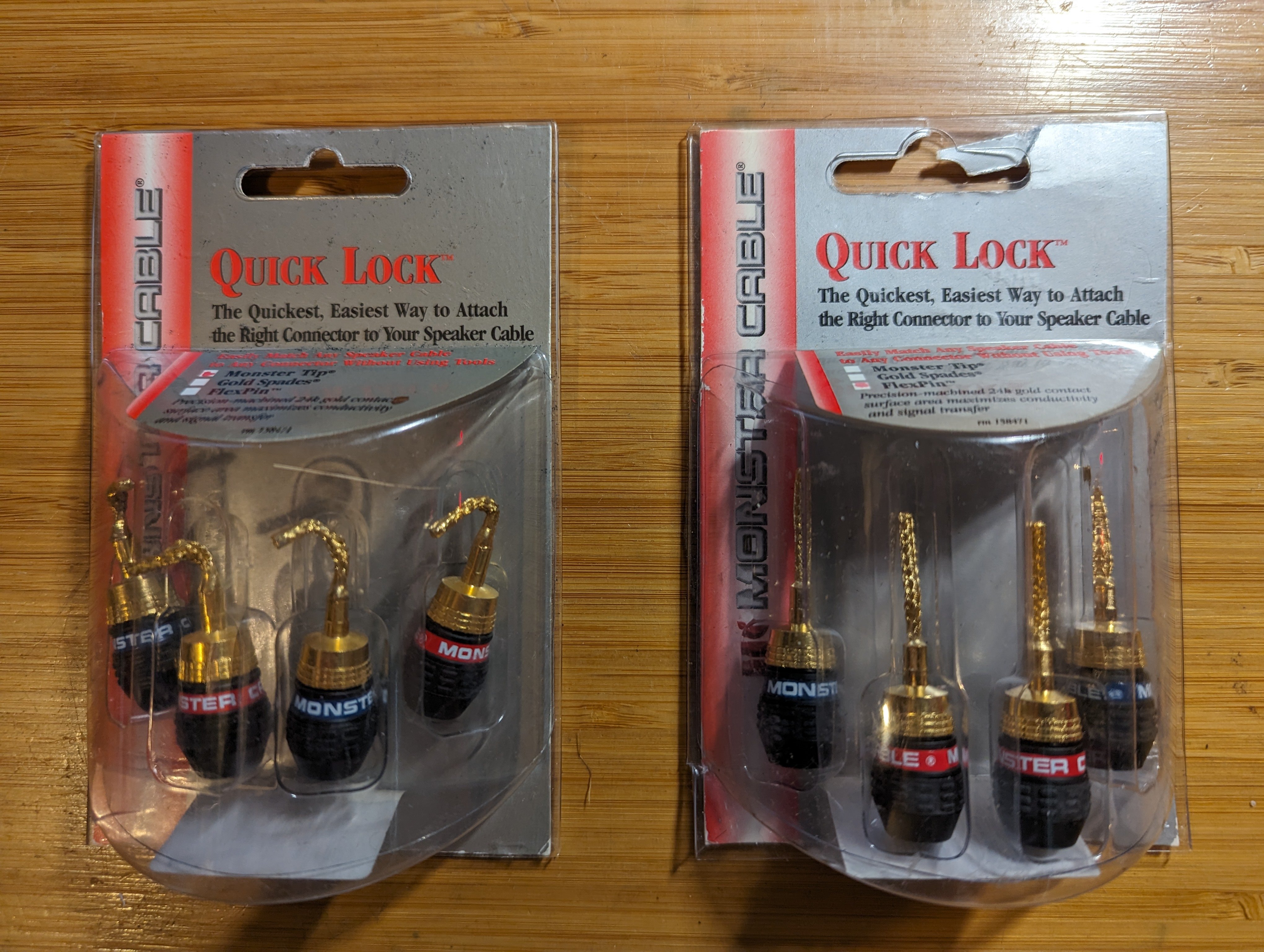 Monster cable Quick lock FlexPin 4 pack x 2 - Hi-Fi and Cinema Cables ...