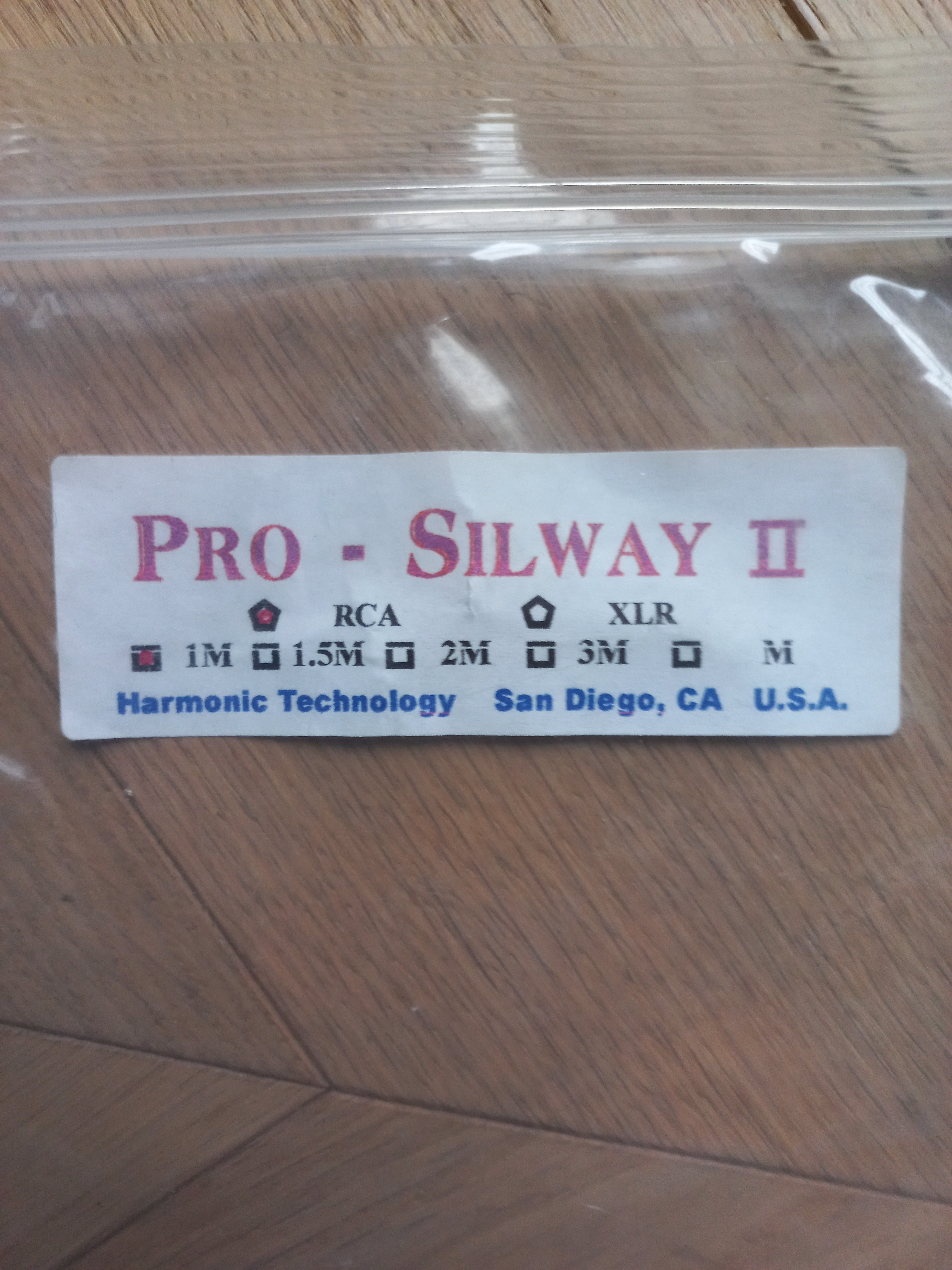 Harmonic Technology Pro-Silway II interconnects - Hi-Fi and Cinema ...