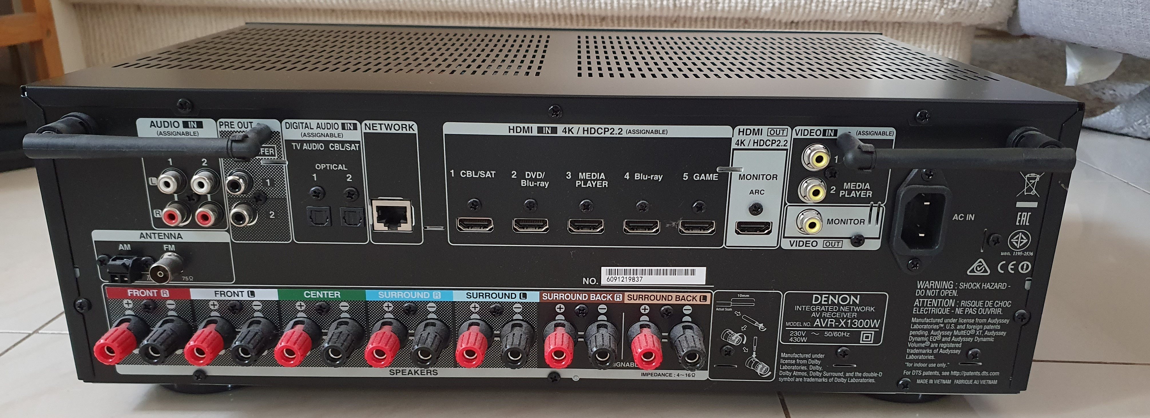 Denon AVR-X1300W A/V Receiver |﻿ Stereo, Home Cinema, Headphones Components