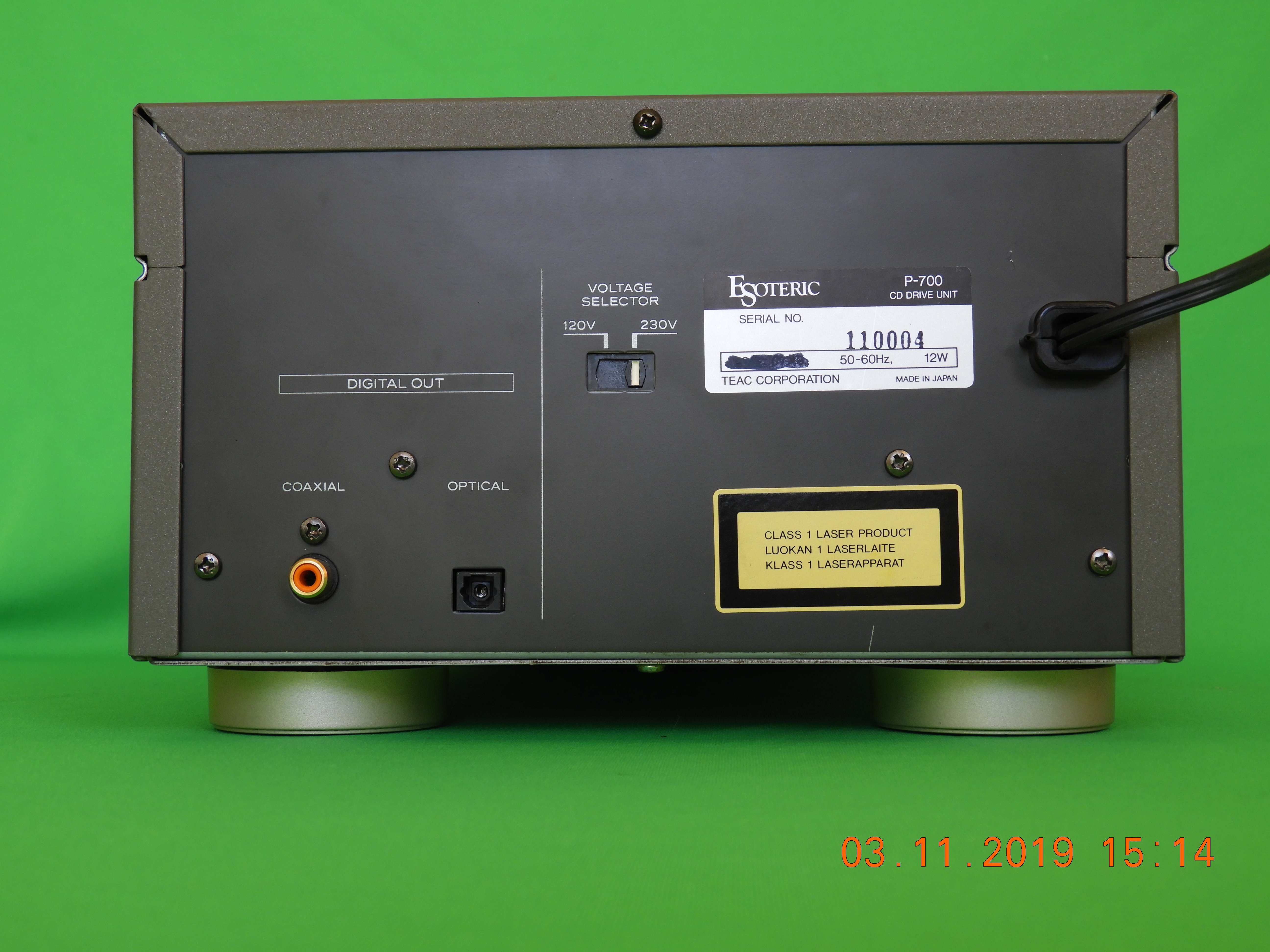 Esoteric P-700 Transport with Sony KSS-151A magnetic mech - Stereo ...