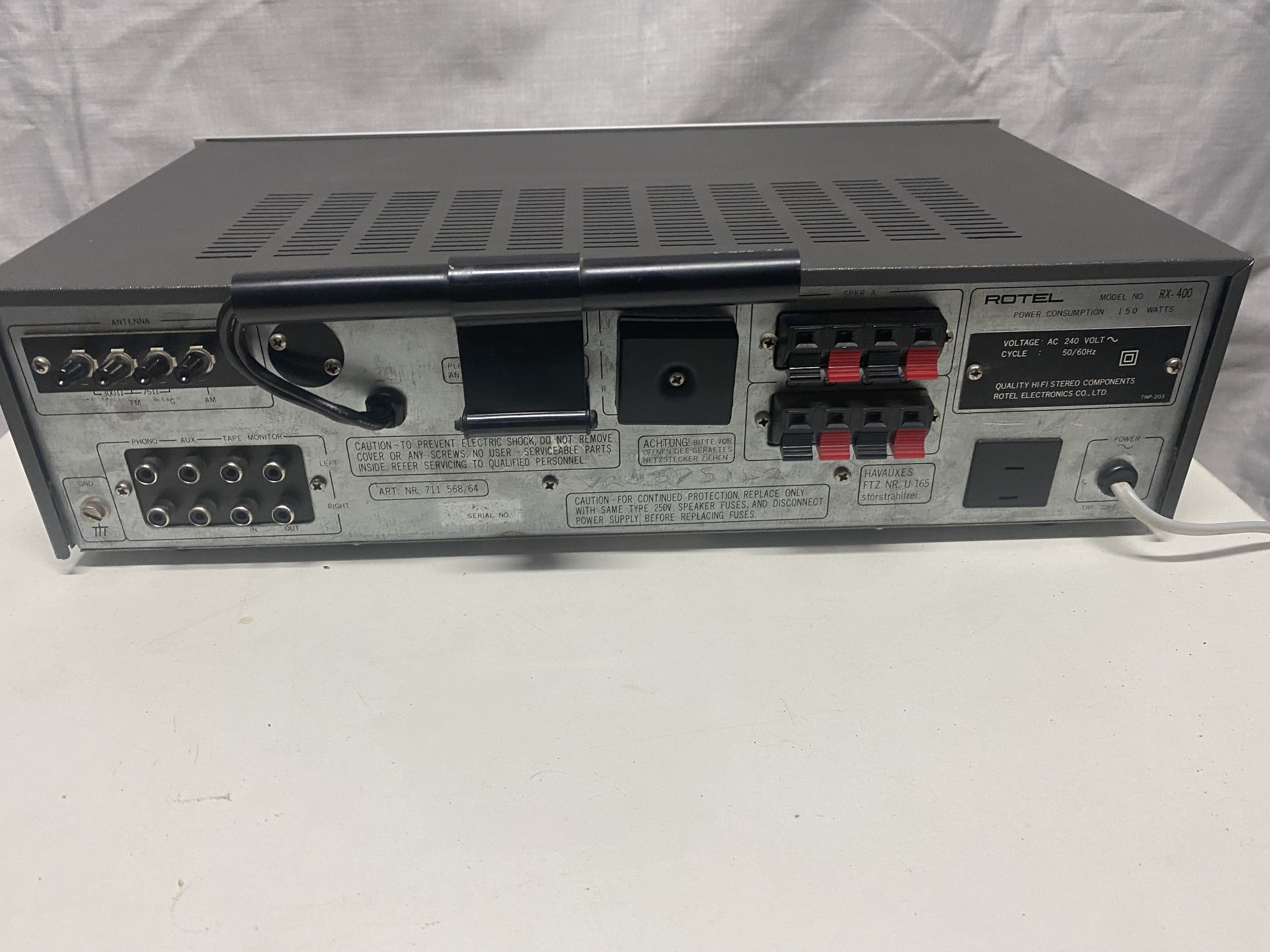 SOLD ELSEWHERE: Rotel RX 400 amplifier |﻿ Stereo, Home Cinema ...