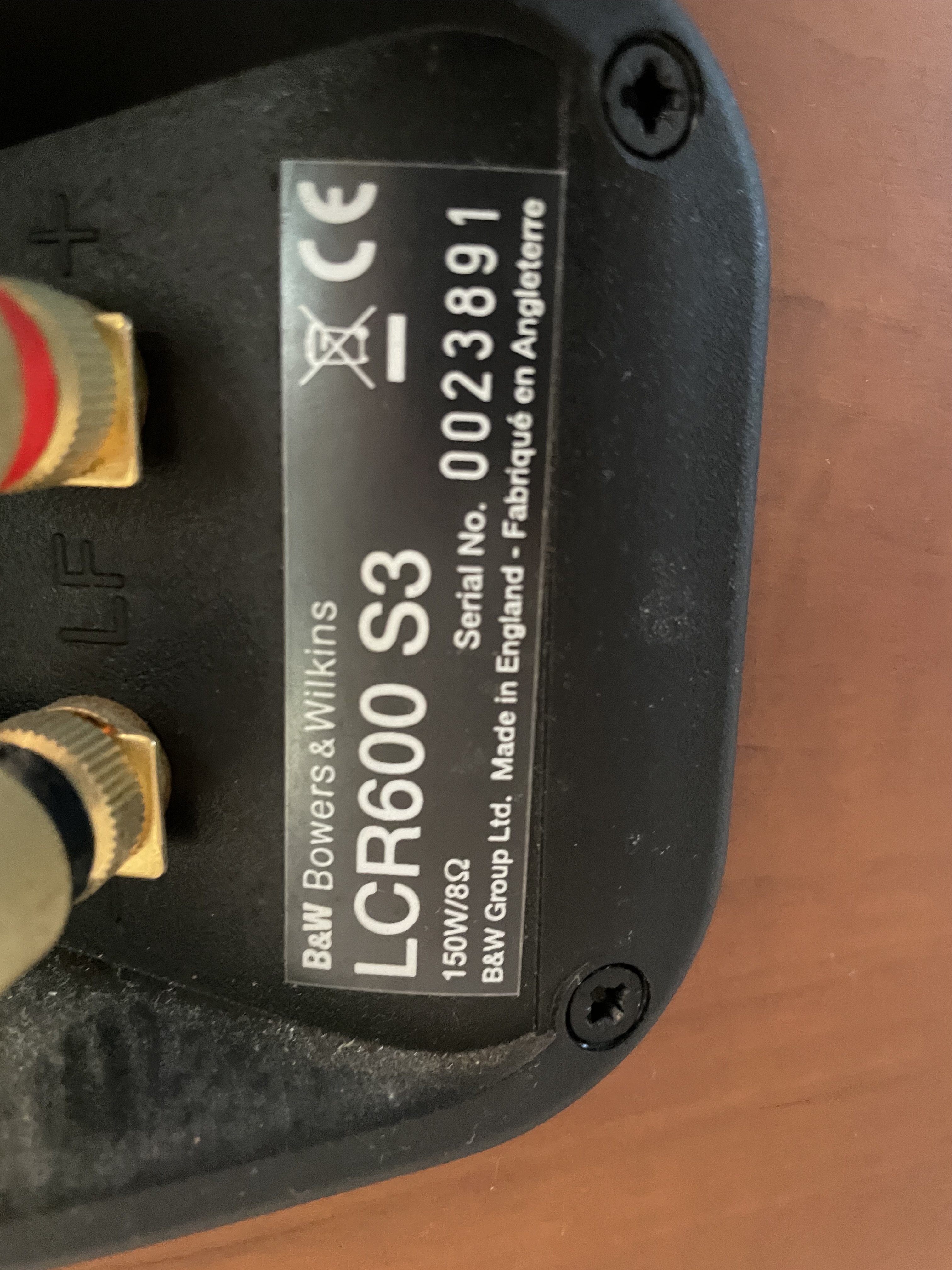 Bowers and Wilkins B&W LCR 600 S3 Centre Speaker - Stereo, Home Cinema ...