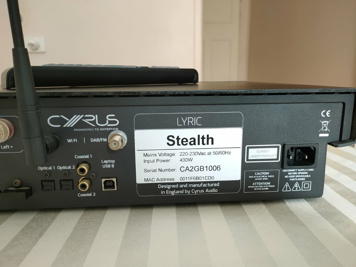 CYRUS LYRIC STEALTH Media Player - Stereo, Home Cinema, Headphones ...