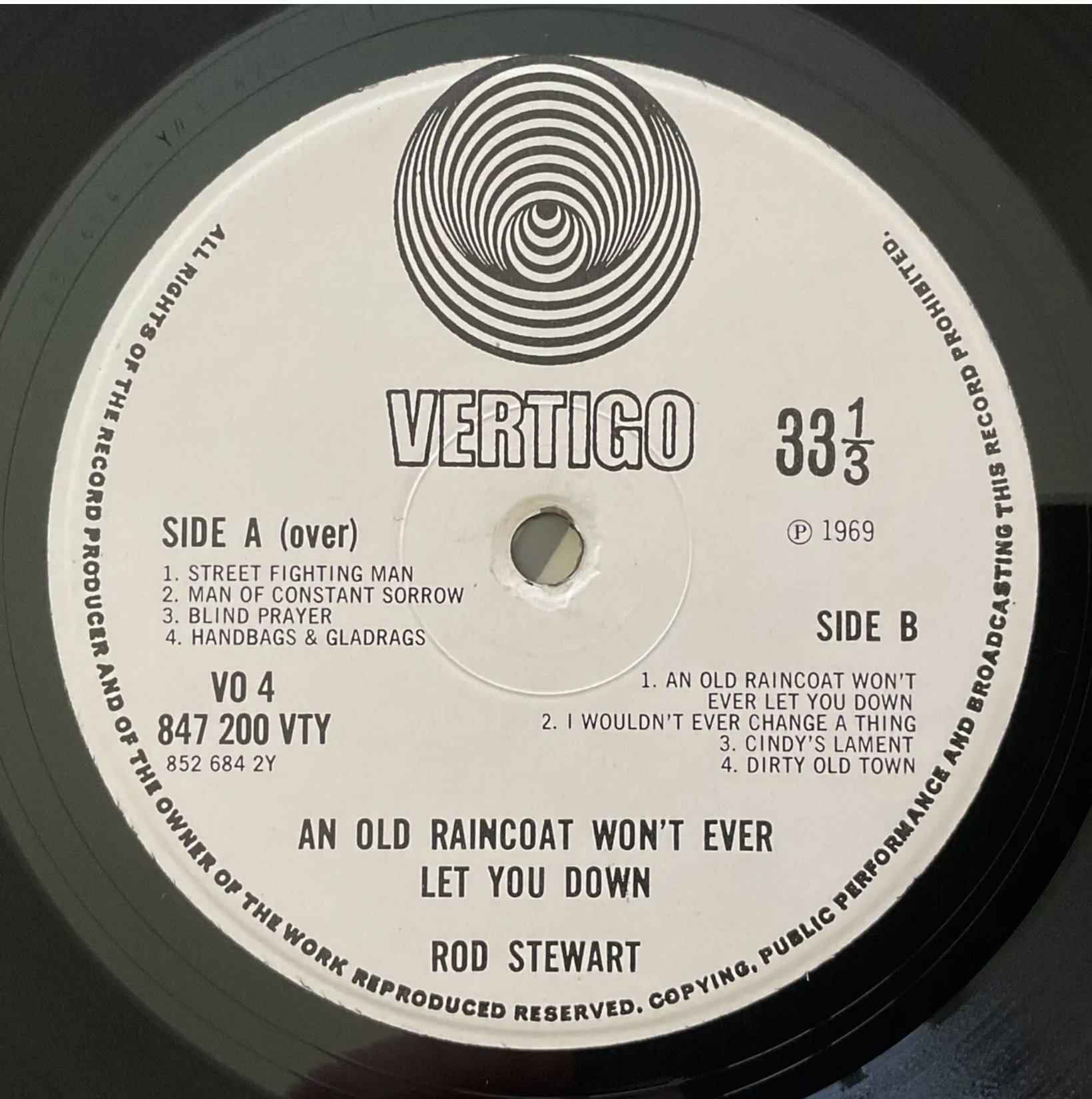 Rod Stewart “An Old Raincoat Won’t Ever Let You Down” UK LP - Vinyl, CD ...