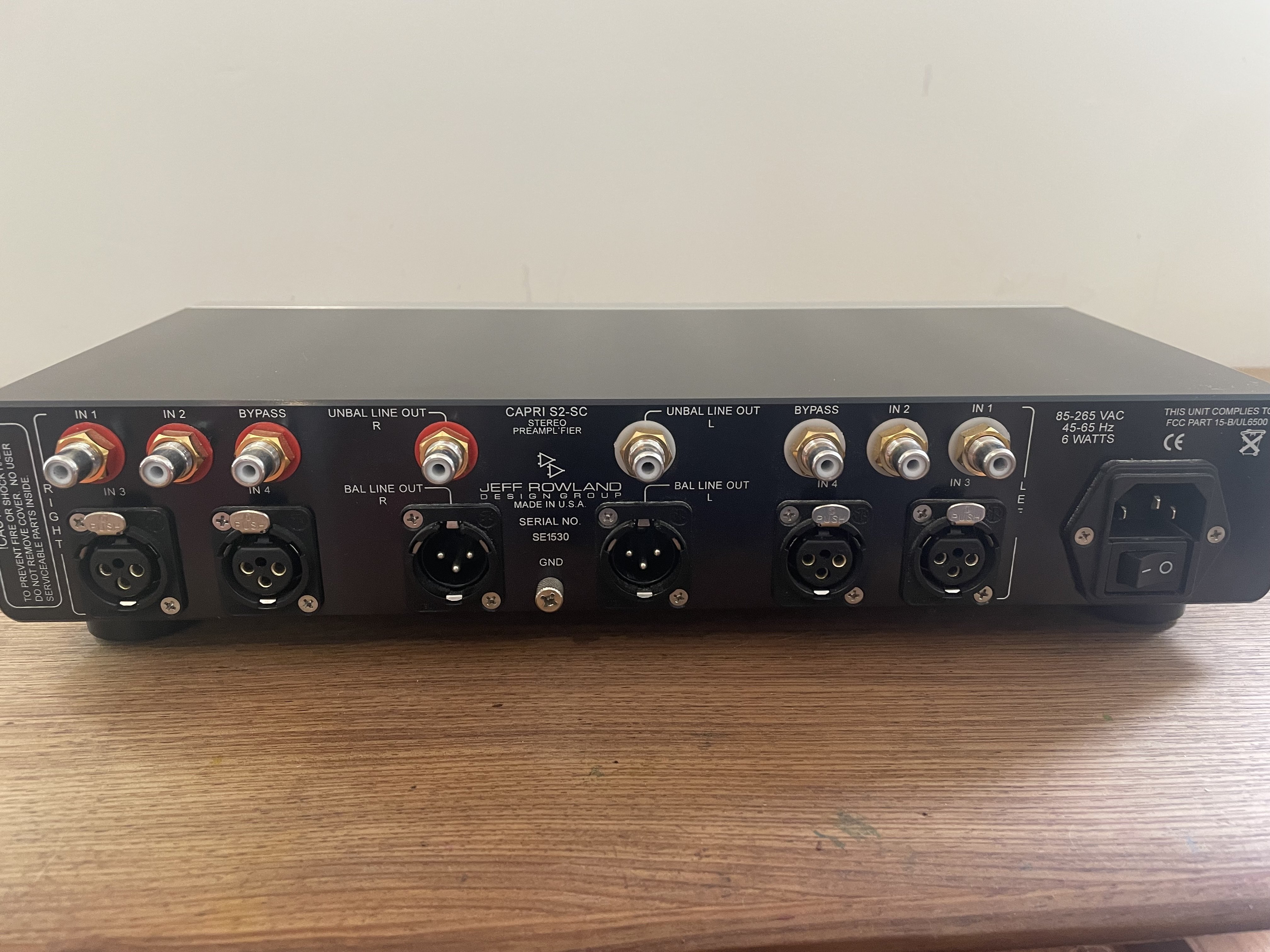 Jeff Rowland Capri S2-SC Preamplifier - Commercial Classifieds - StereoNET